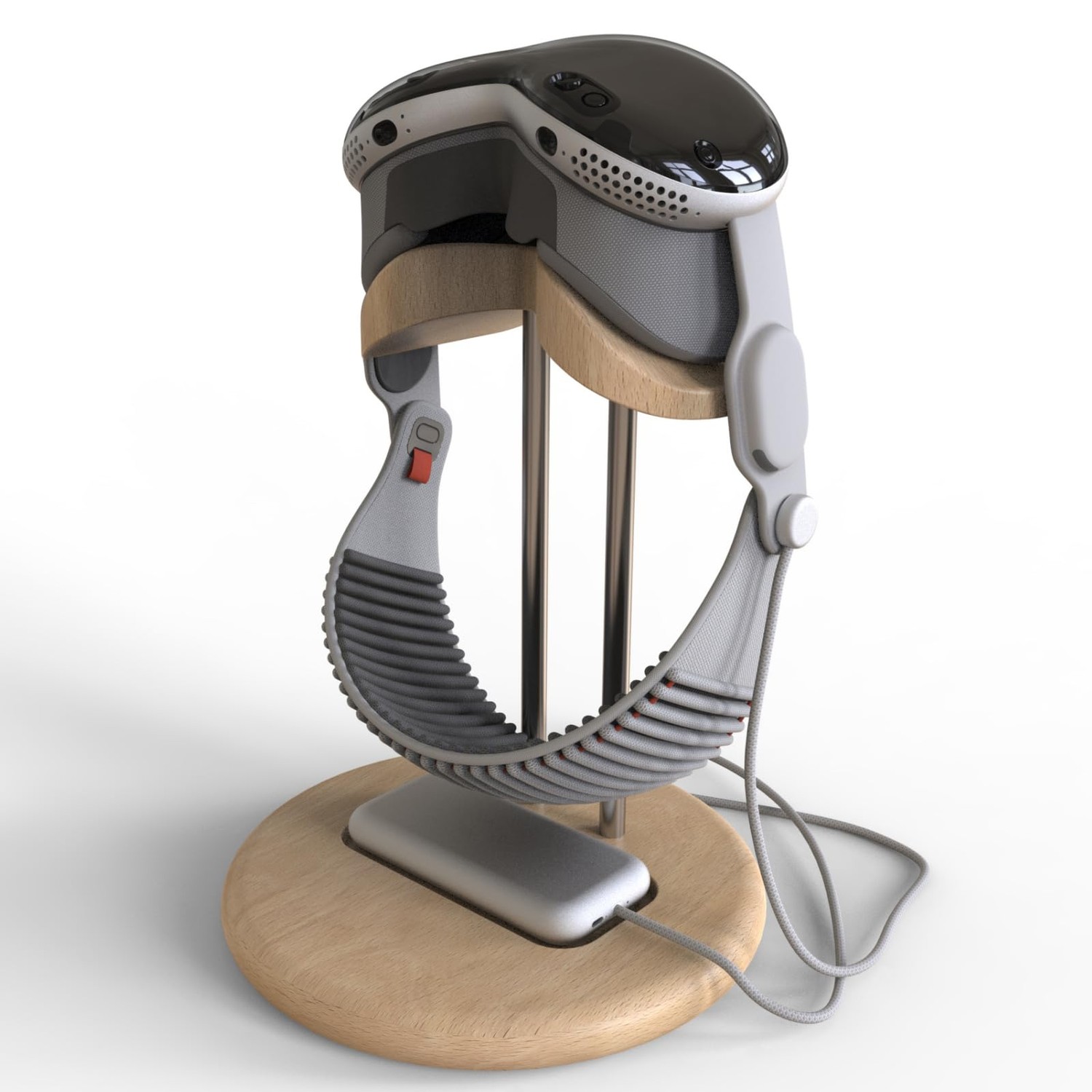 Vision Pro Stand, Wooden VR Stand with Battery Holder, Vision Pro ...