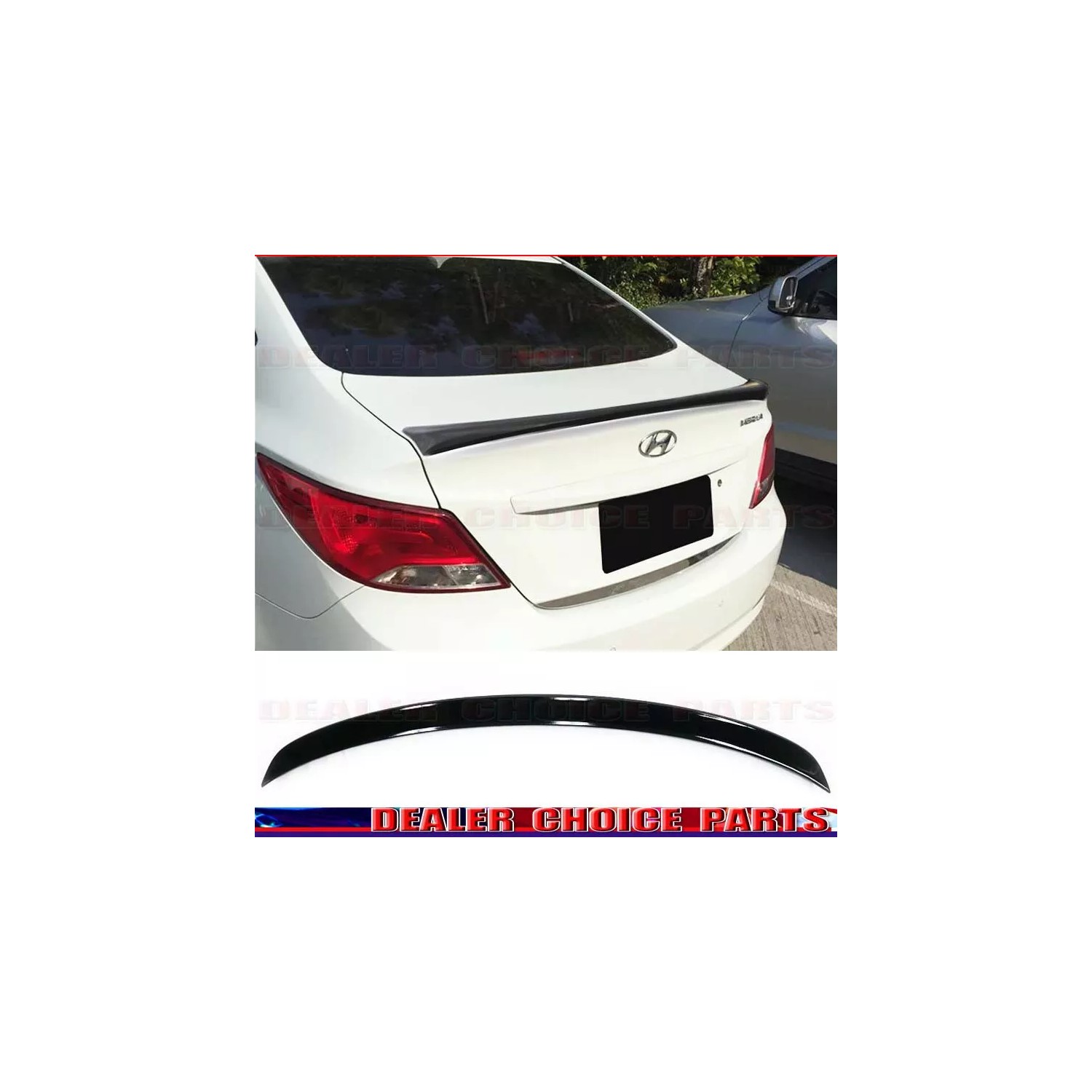 Hyper Wings For 2012-2017 Hyundai Accent Sedan GLOSS BLACK Factory ...