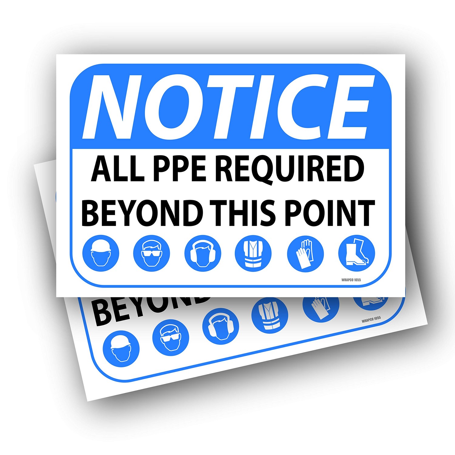 PPE Required Safety Sign – 7" x 10" – 2 Pack | Personal Protective ...