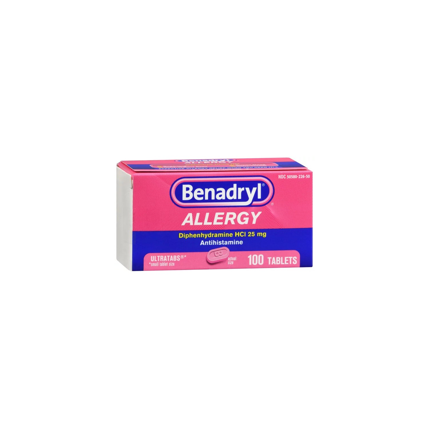 BENADRYL ORIGINAL BENADRYL 25MG ALLERGY ULTRATAB 100CT x 2 - ibspot.com