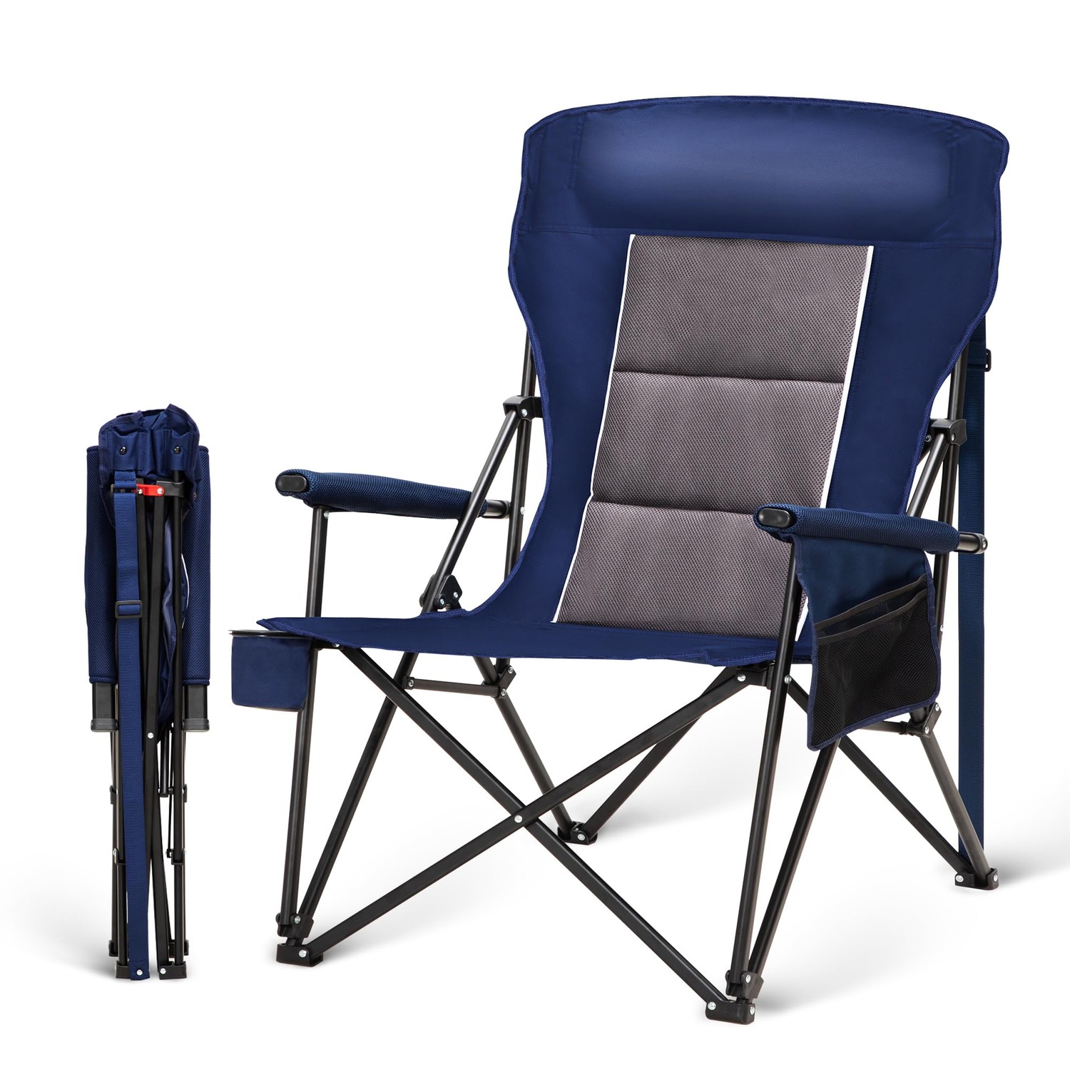 HIGH POINT SPORTS Oversized Camping Chairs for Adults, High Back Heavy ...