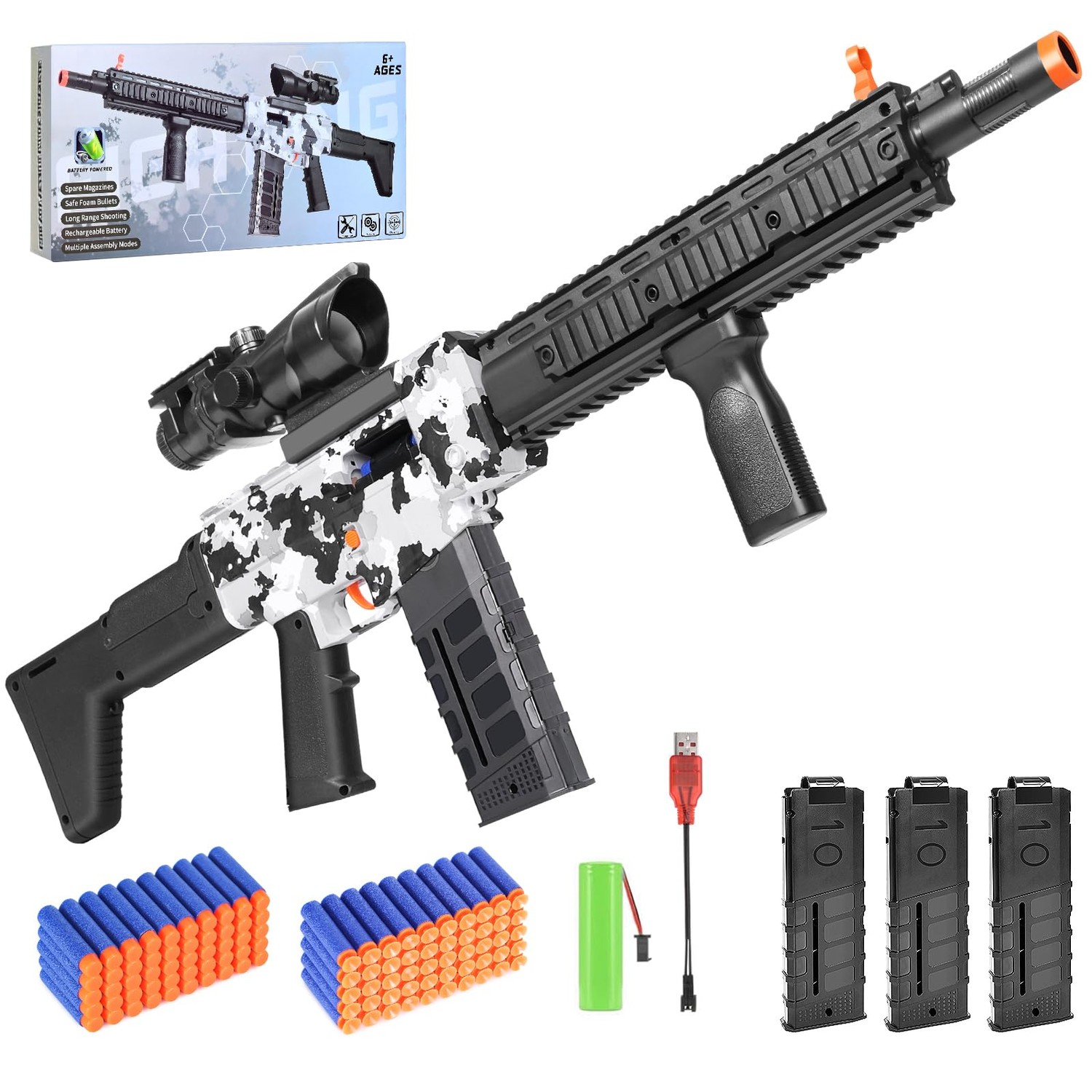 PIXATA Realistic Sniper Rifle Toy Guns for Nerf Guns Bullets, Electric ...