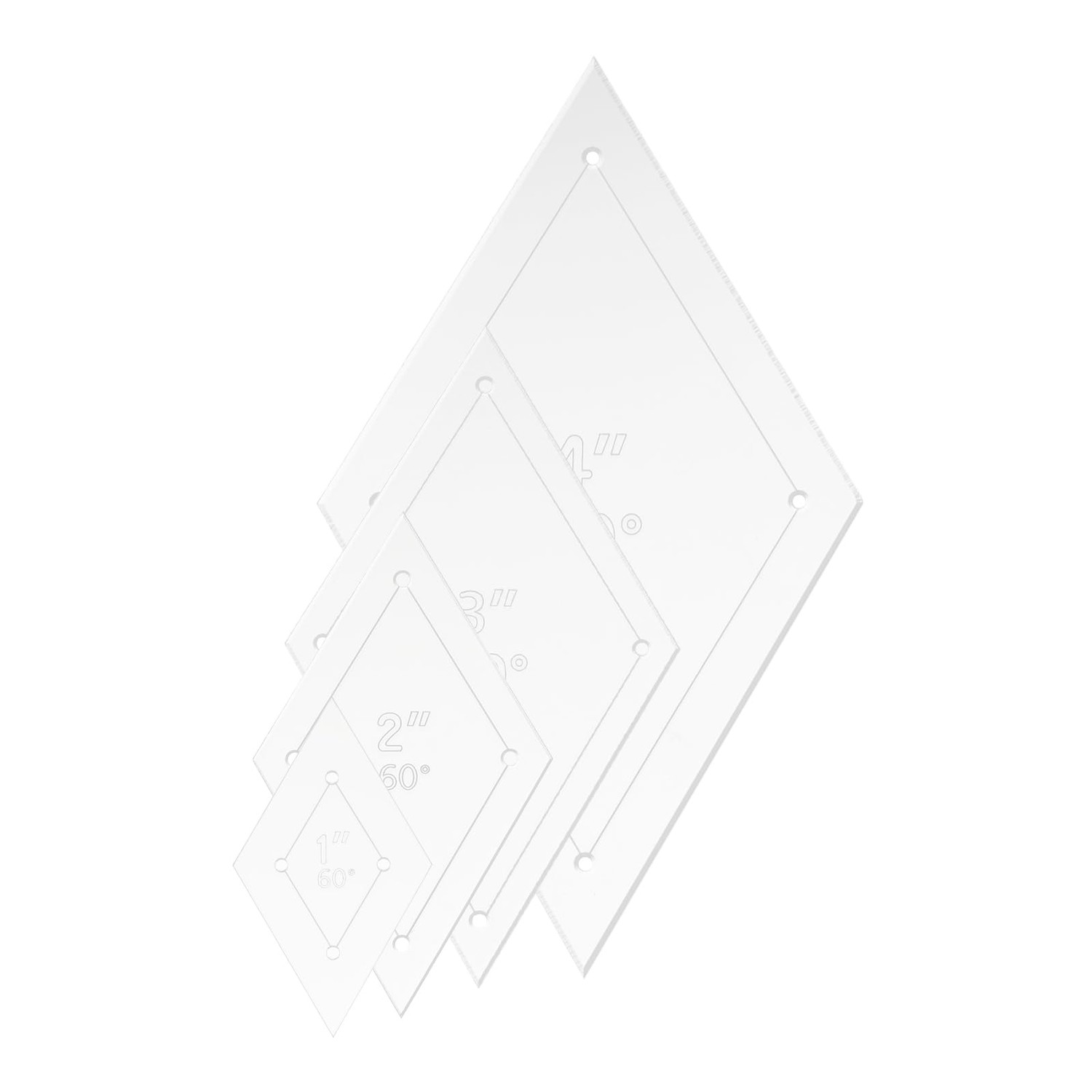 sourcing map Diamond Quilting Template Set, 1 Inch 2 Inch 3 Inch 4 Inch ...