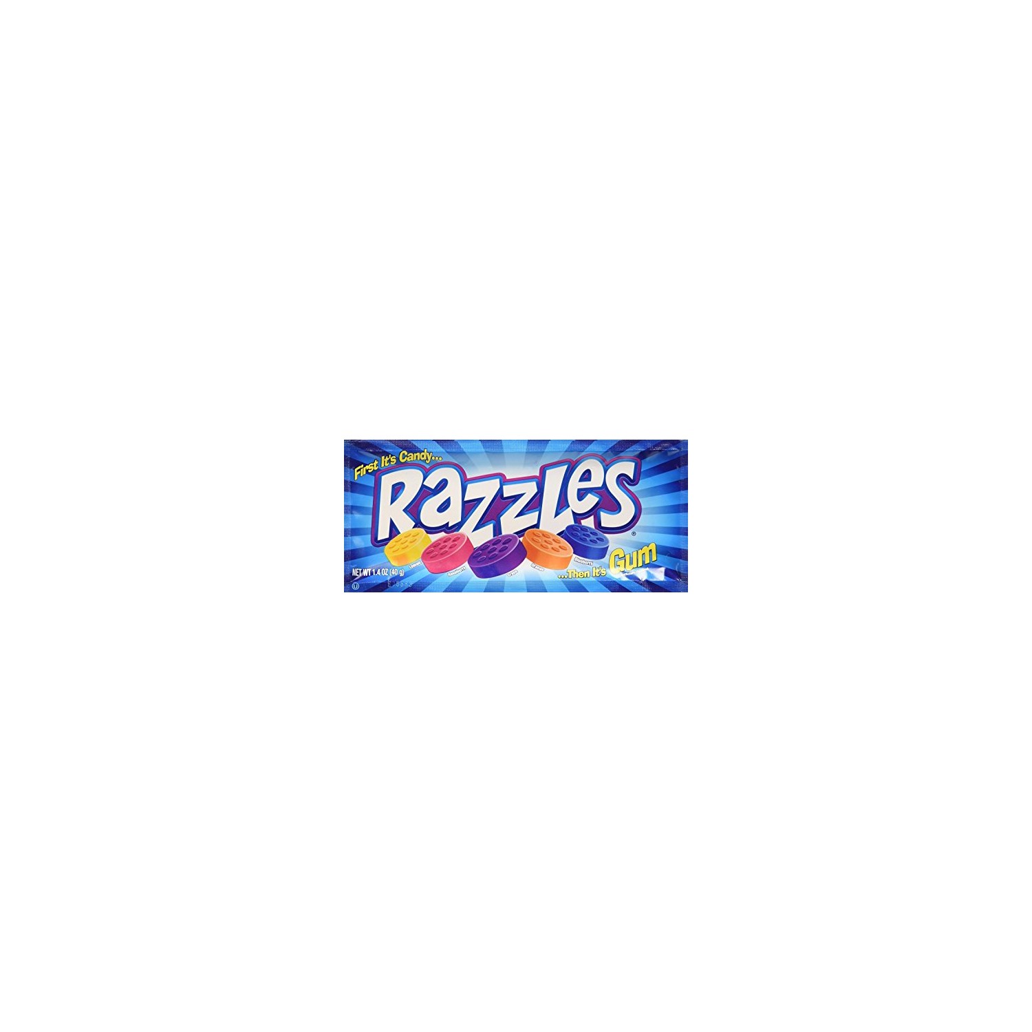 Razzles, Original Candy First Then Gum, 1.4 oz (Pack of 48) - ibspot.com