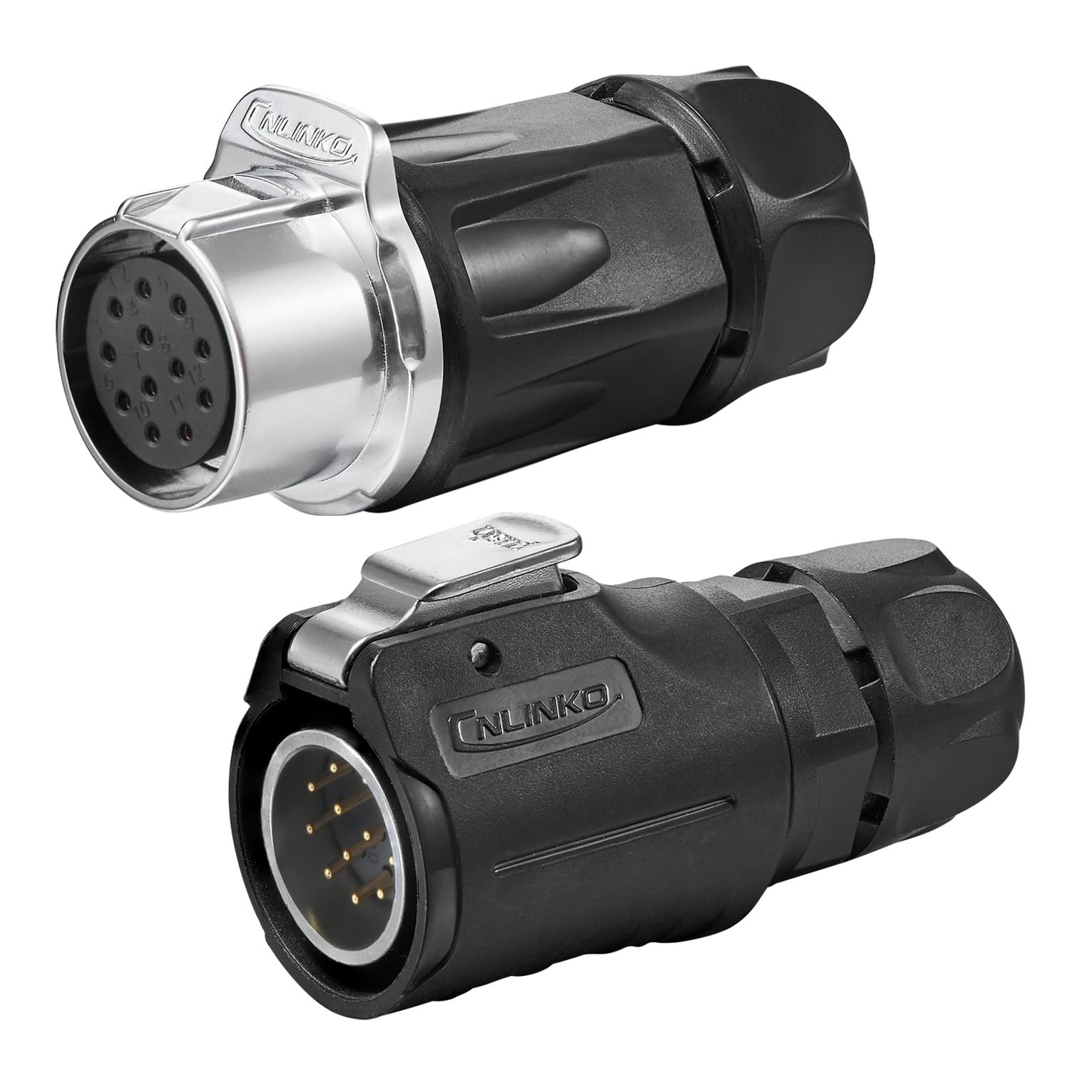 CNLINKO LP-20 12 PIN Waterproof Connector, IP68 Circular Connector ...
