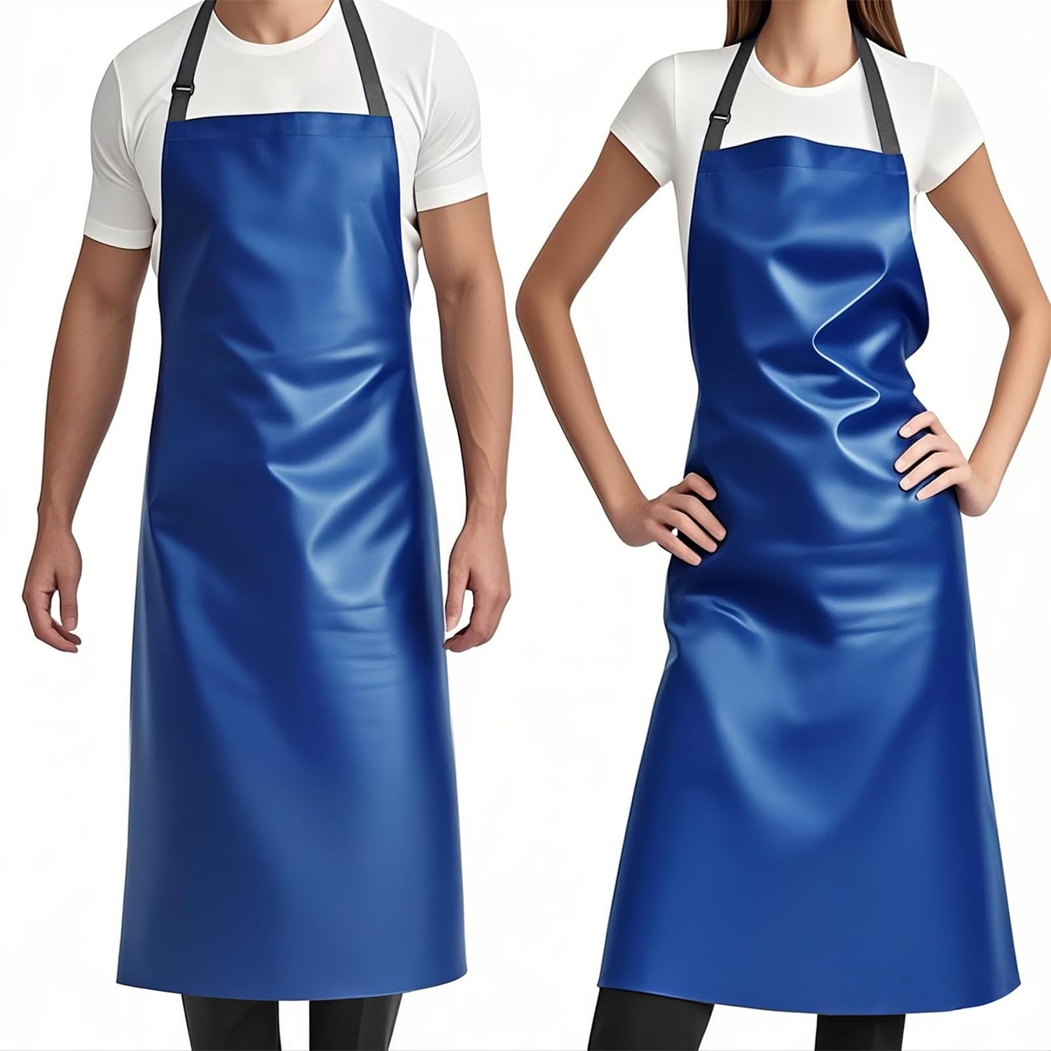 GoldPig 2 Pack Waterproof Apron Rubber Vinyl Heavy Duty Aprons for ...