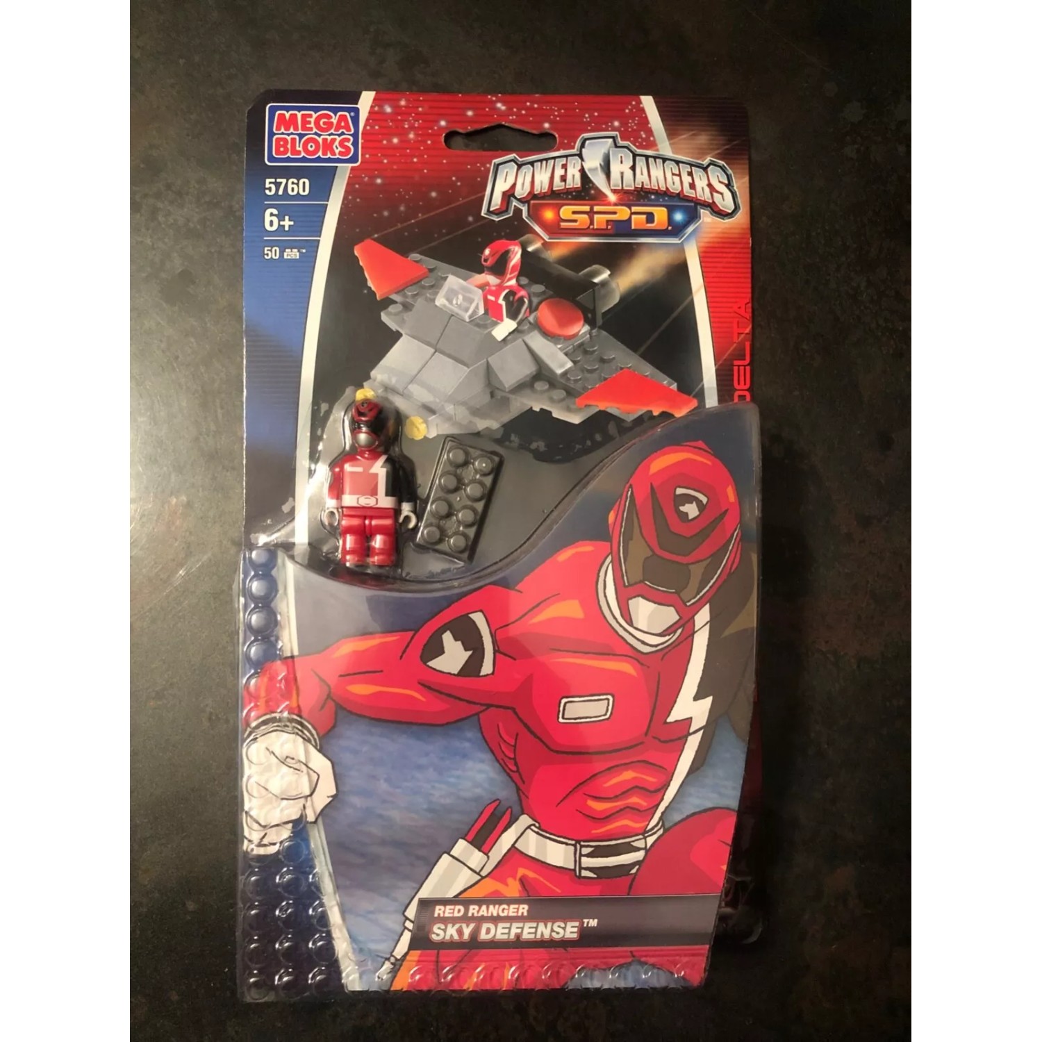 MEGA BLOKS Power Rangers SPD 5760 RED RANGER SKY DEFENSE *RARE* (2006 ...