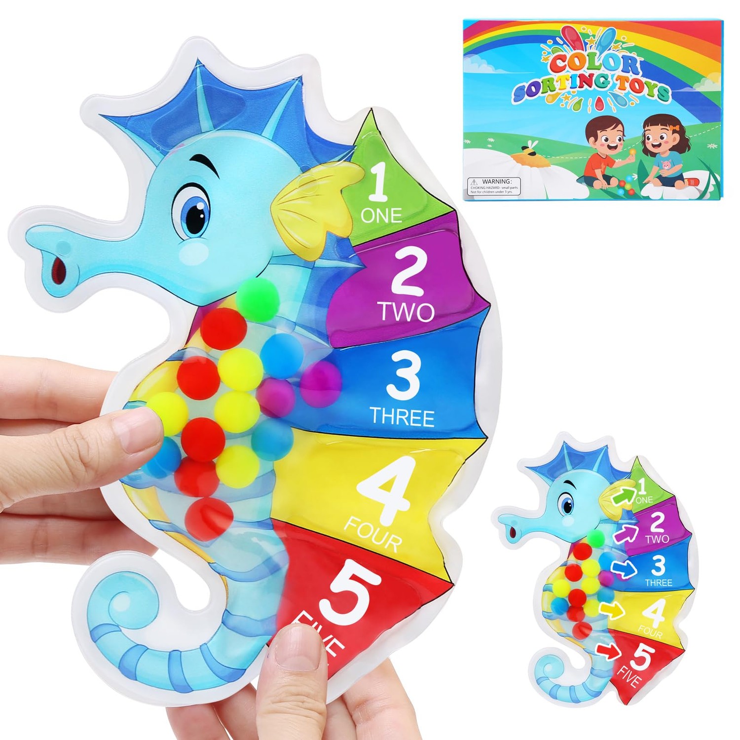 JoyPlus Colour Sorting Game Fidget Toy, Squeezable Colours Sorting Toy ...