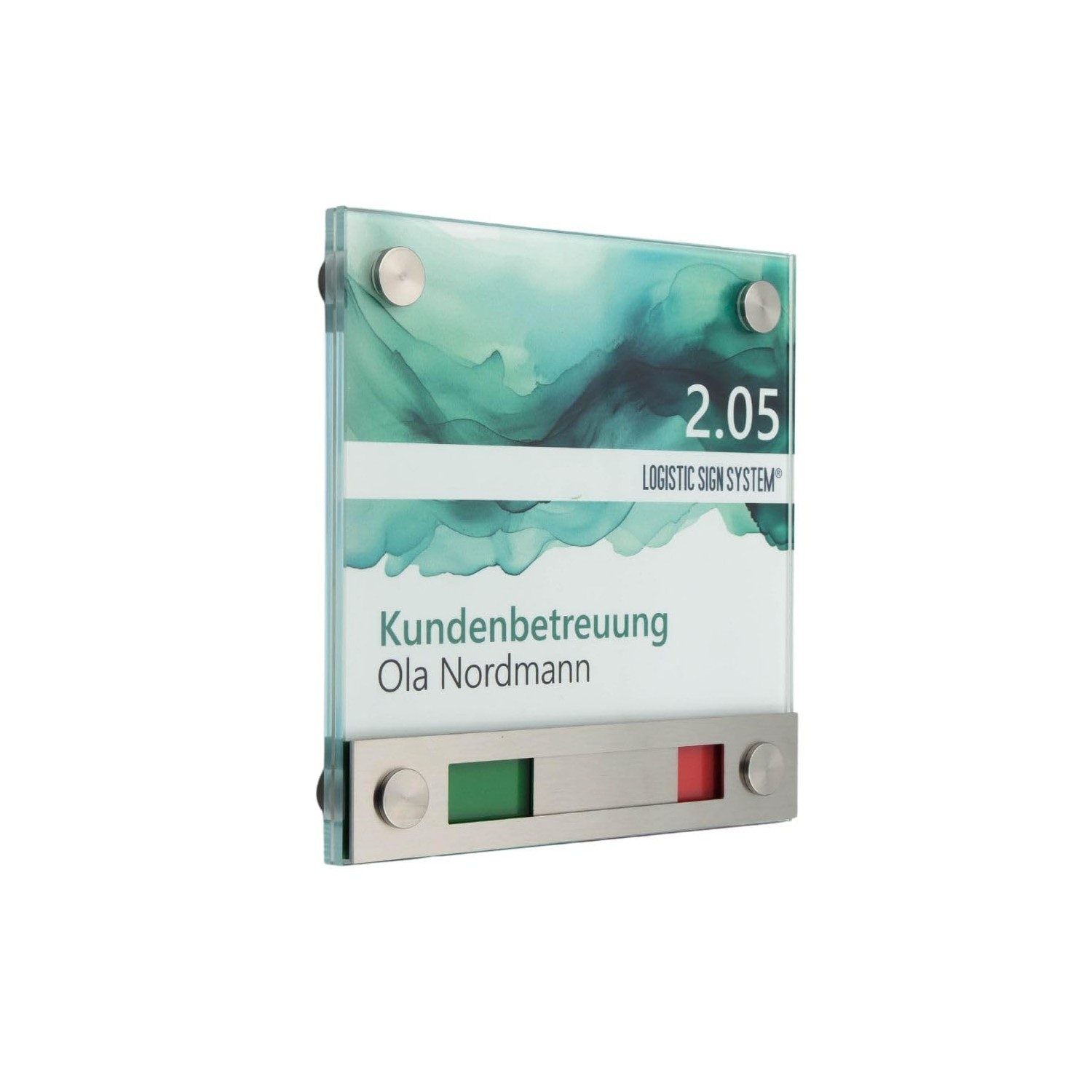 Logistic Sign System Vitrum 150/150 Door Sign with Red/Green Indicator ...
