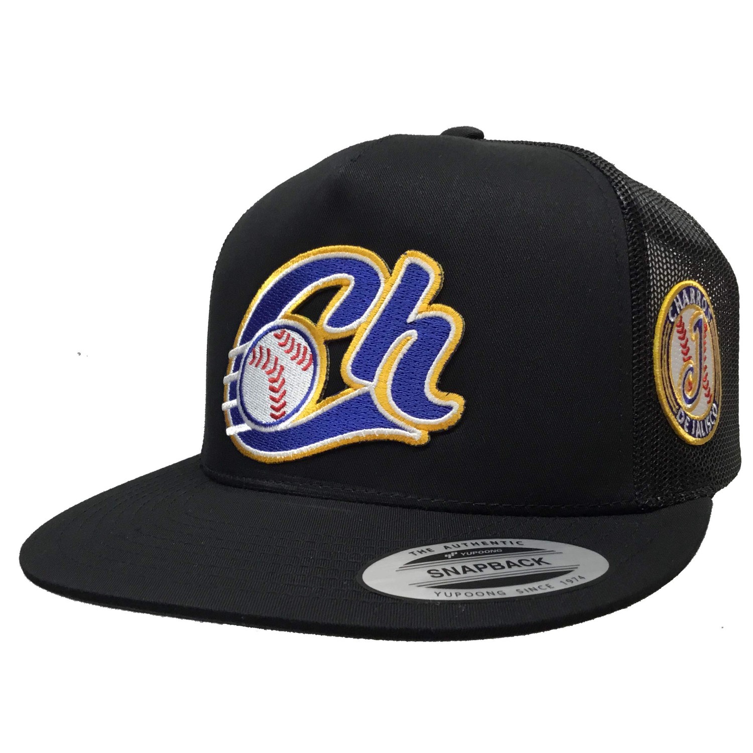 Charros de Jalisco New Logo 2 Logos 2“ a lado hat Black mesh - ibspot.com