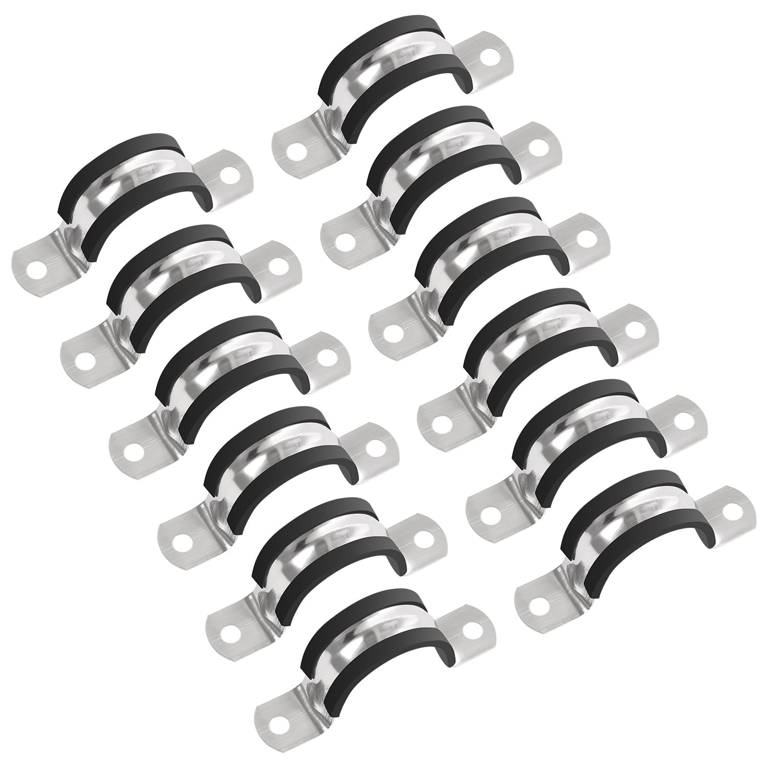 YIEMI Pipe Clamps 42mm Diameter 304 Stainless Steel Pipe Clamp with U ...
