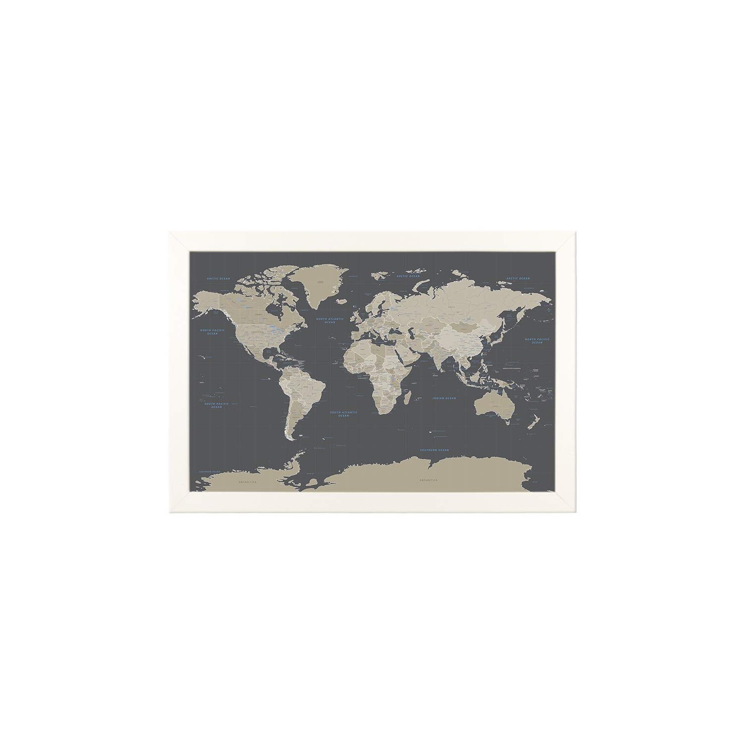 Push Pin Travel Maps Customizable Wall Art - Earth Toned World ...