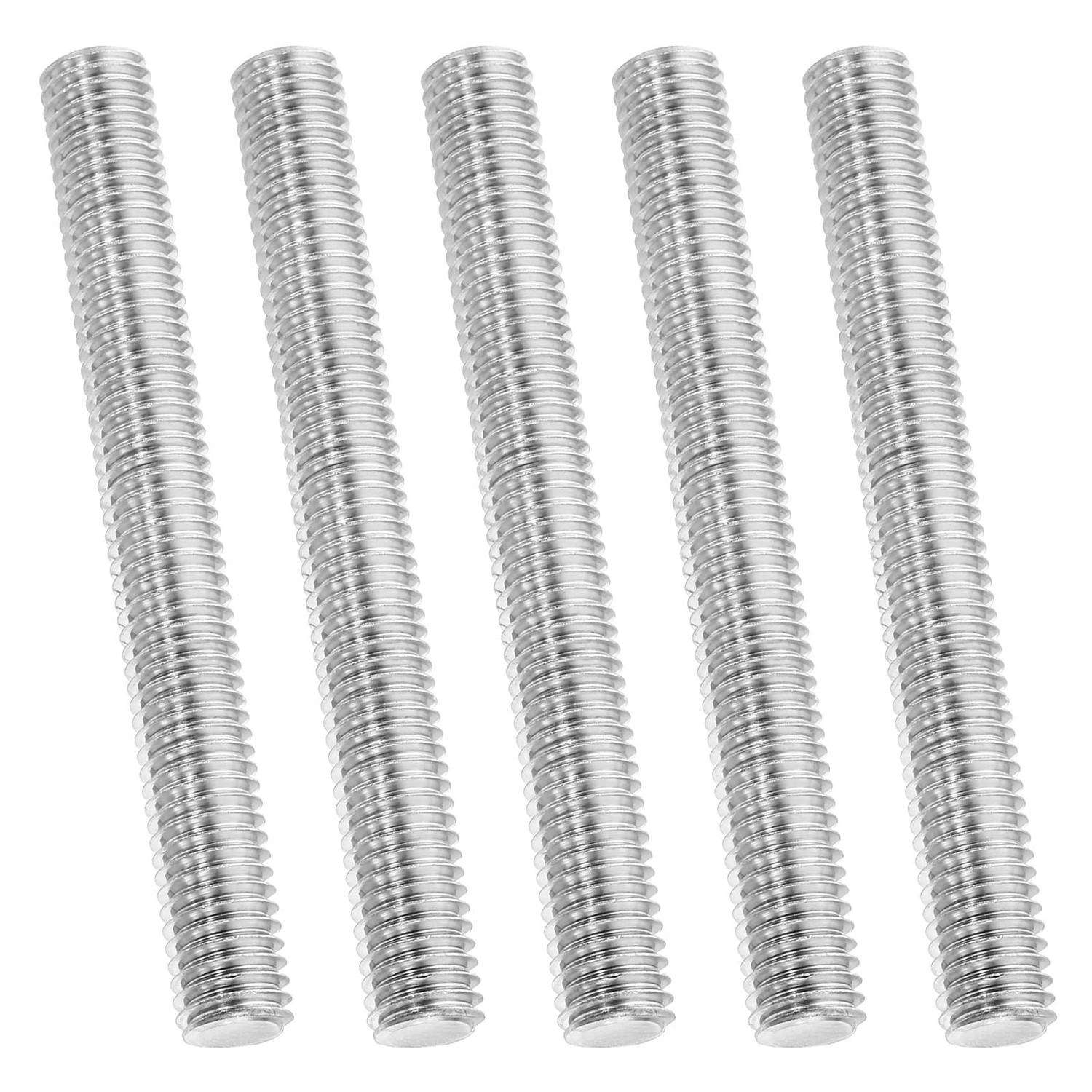 PATIKIL 1/2"-13 UNC 304 Stainless Steel Threaded Rod, Pack of 5, 83 mm ...