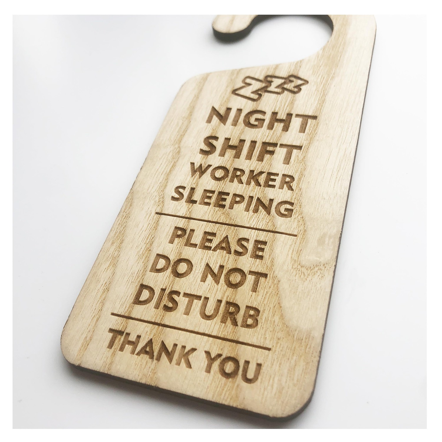 Night Shift Worker Sleeping Do Not Disturb Wooden Hanging Door Knob ...