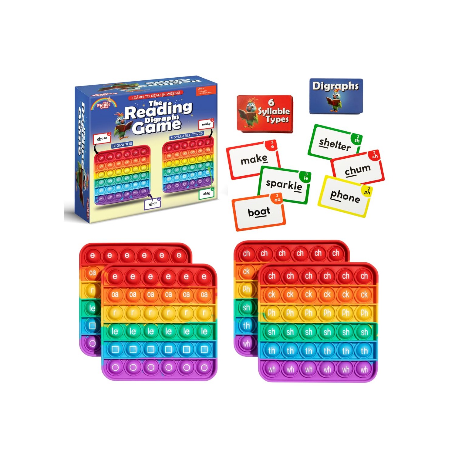 The Fidget Game THE FIDGET GAME Science of Reading Flash Cards ...