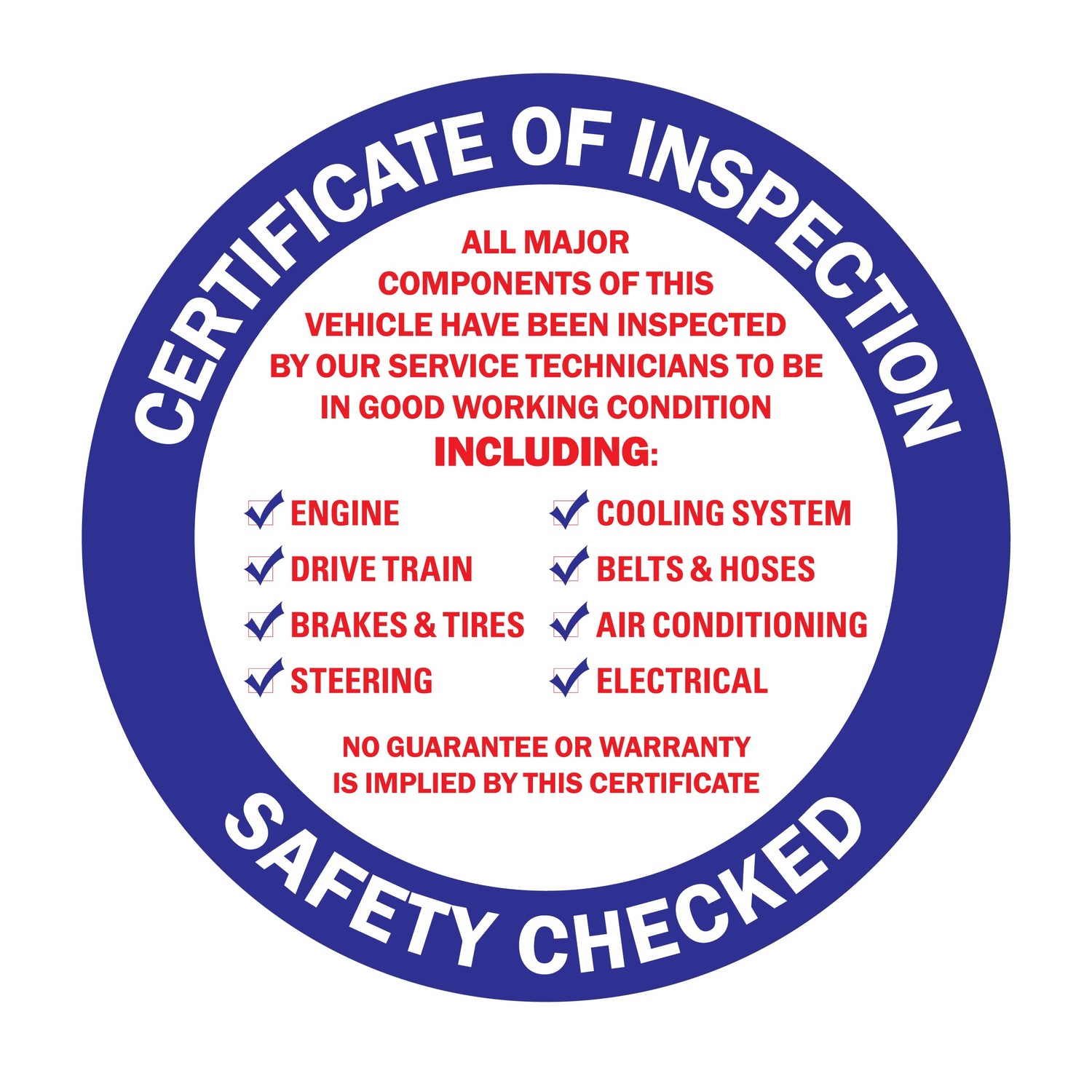 Adhesive Vehicle Inspection Stickers, Dealership, Car Sales, Window ...