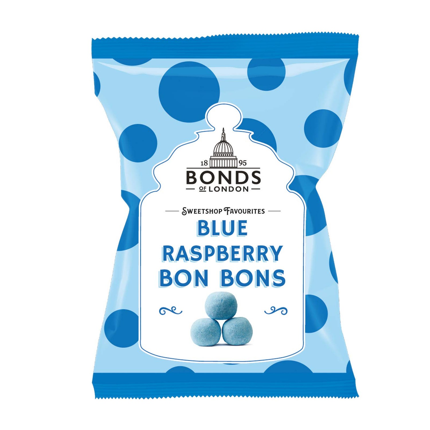 Original Bonds Of London Blue Raspberry Bon Bons Bag Sugar Dusted ...