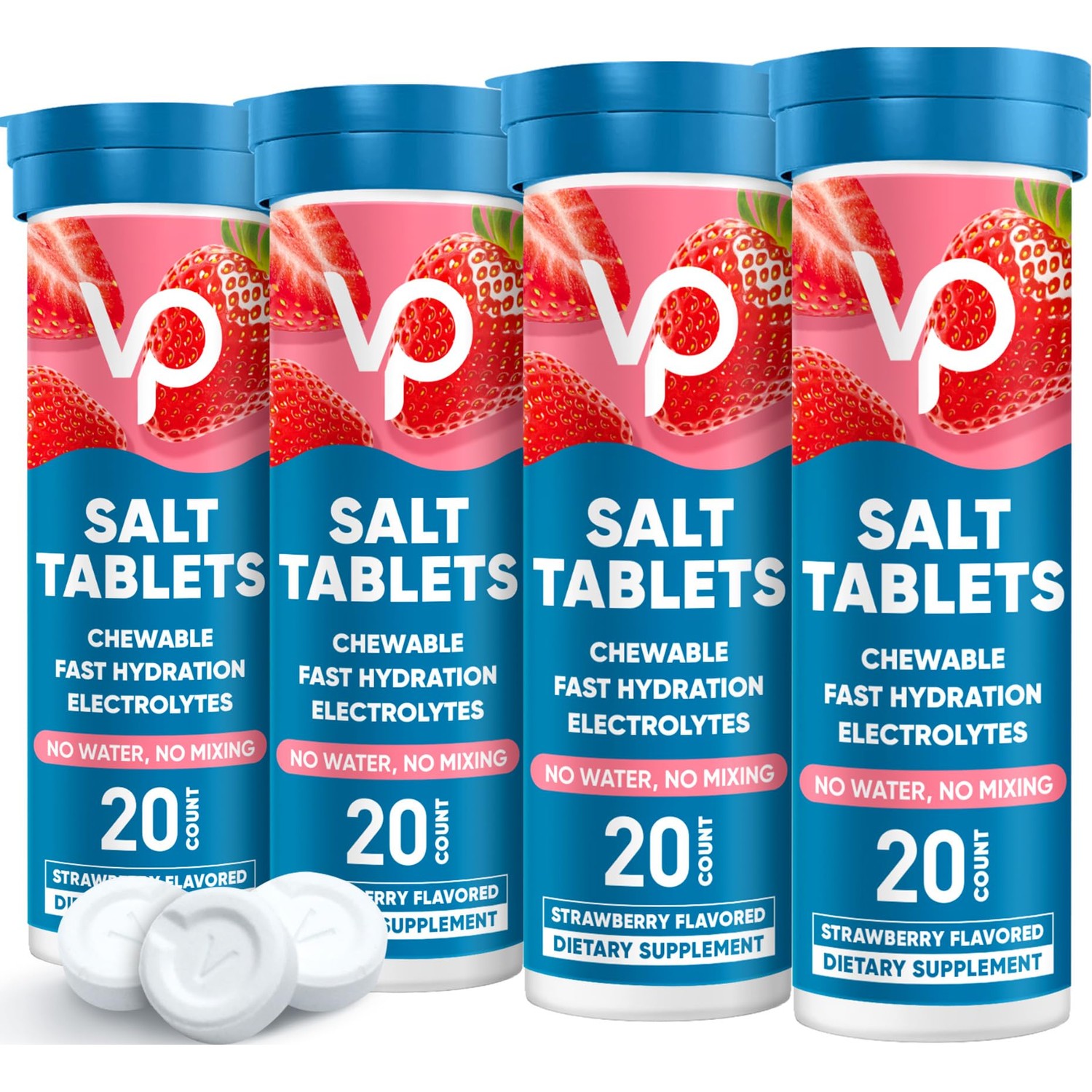 Venture Pal Chewable Electrolyte Tablets, 80 Count Fast-Dissolve Sugar ...