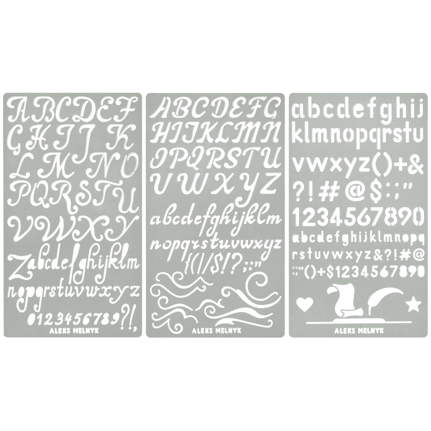 Aleks Melnyk #34 Pyrography Stencils, Wood Burning kit 3 PCS Templates ...