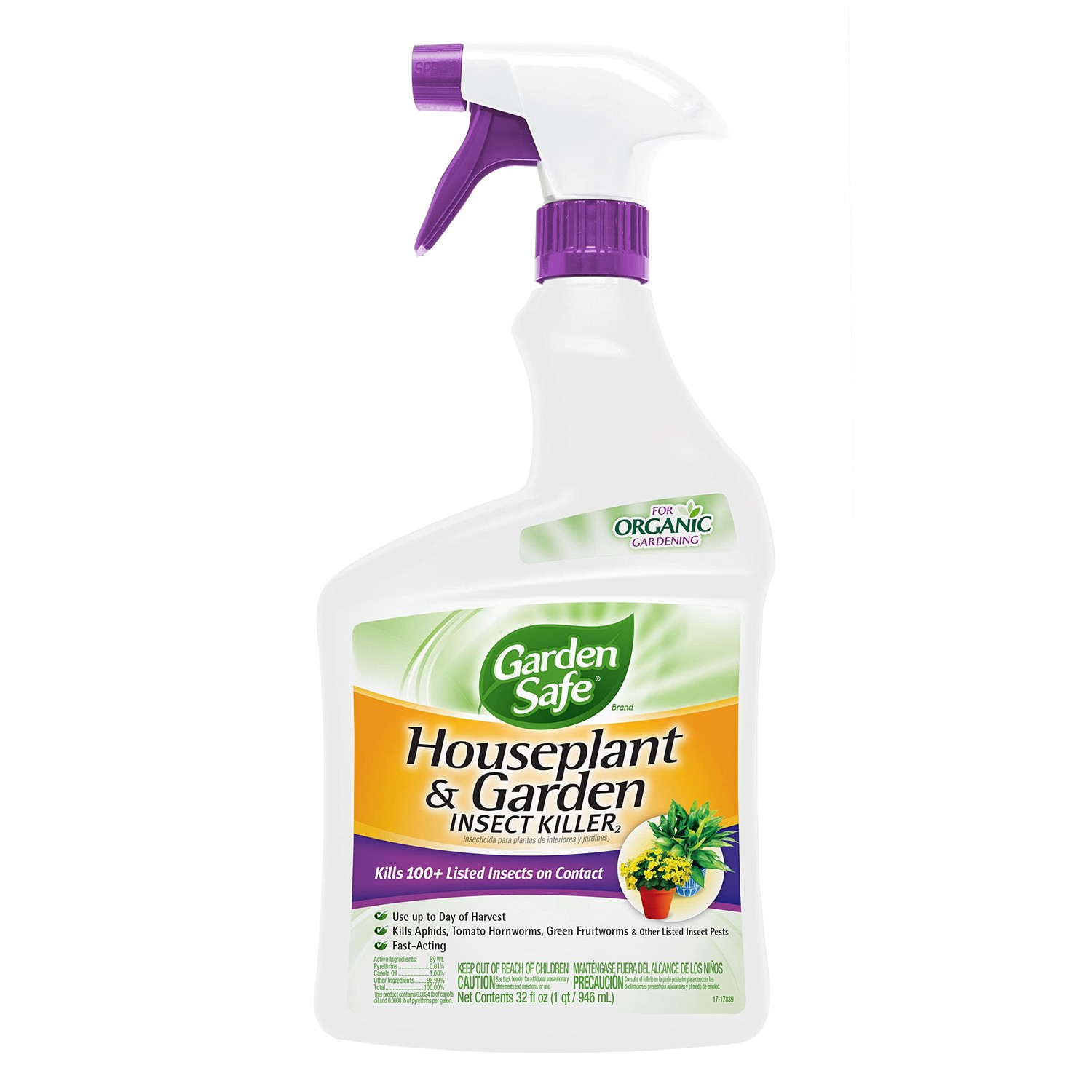 Garden Safe 32 oz. Houseplant and Garden Insect Killer Ready-to-Use ...