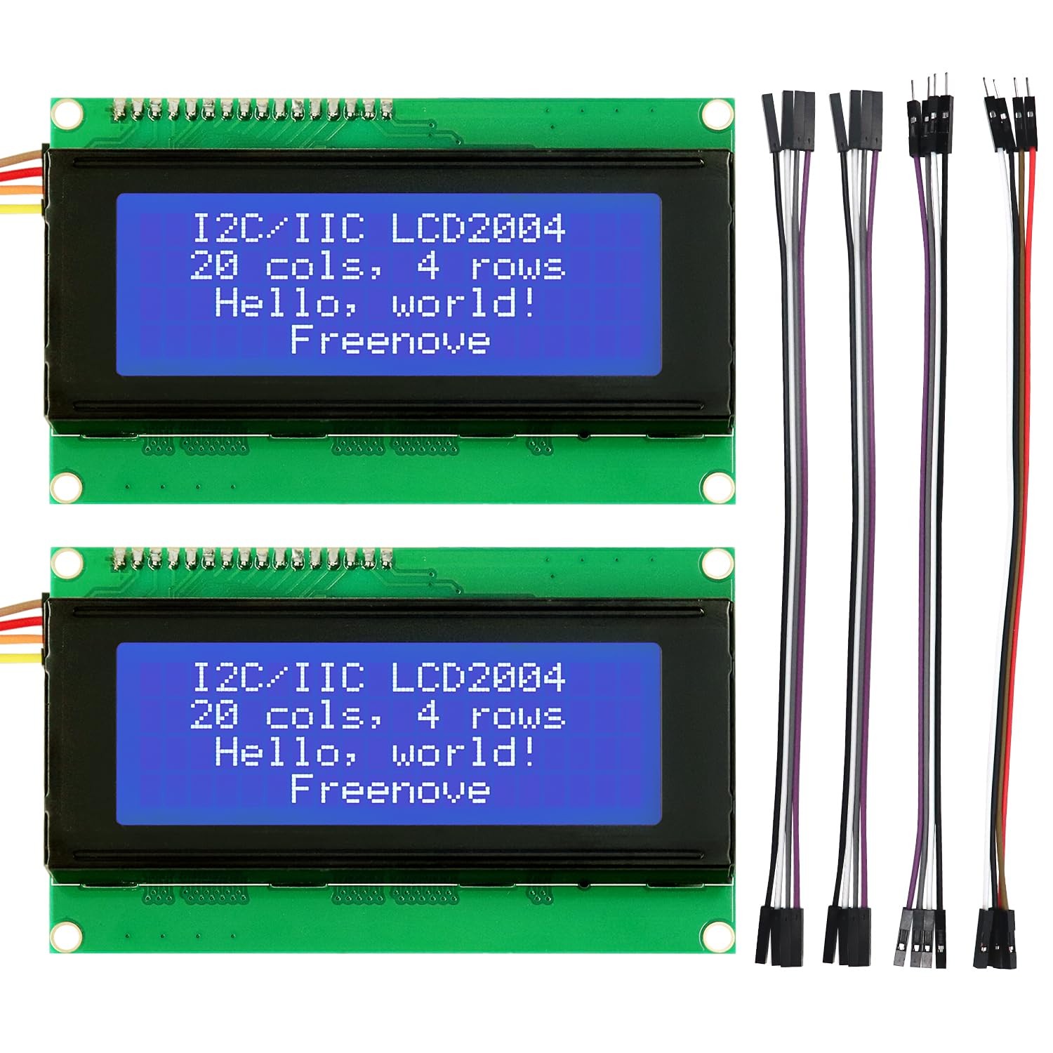 Freenove I2C IIC LCD 2004 Module (2 Pack), TWI Serial 20x4 Display ...