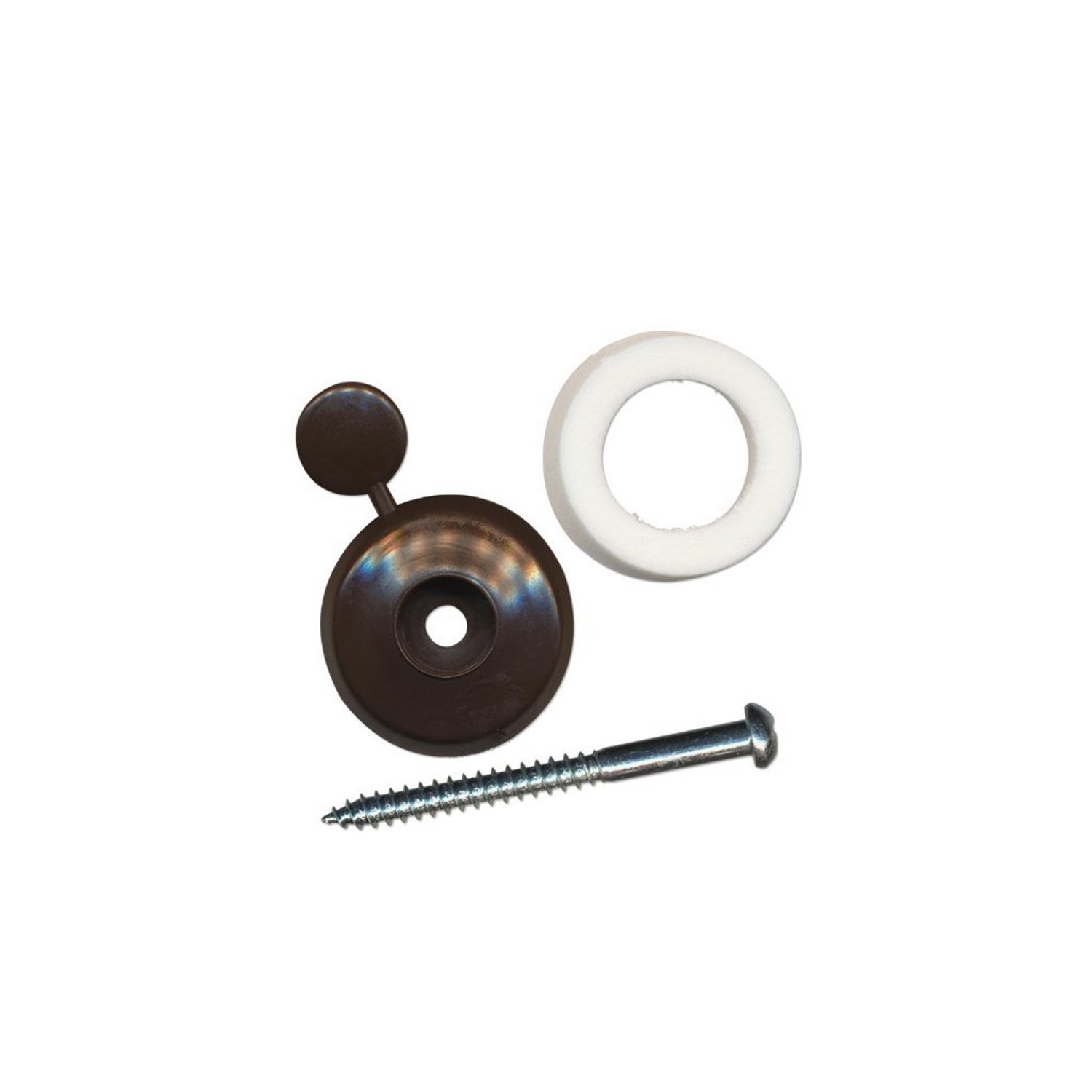 10 x Brown 25mm Thick Polycarbonate Sheet Fixing Buttons to fix or ...
