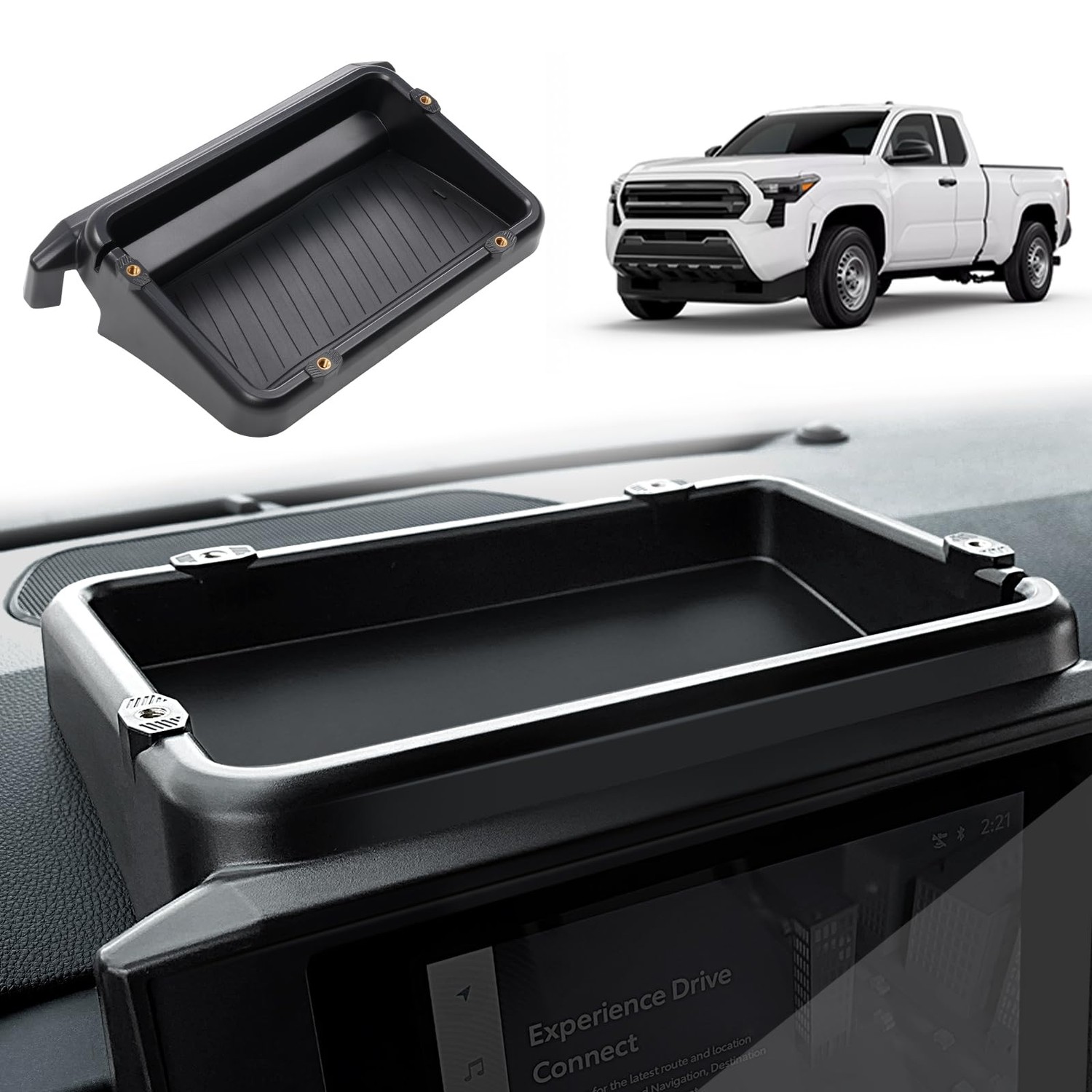 HOUCLEMIC Dashboard Behind Screen Storage Box for Toyota Tacoma 2024 ...