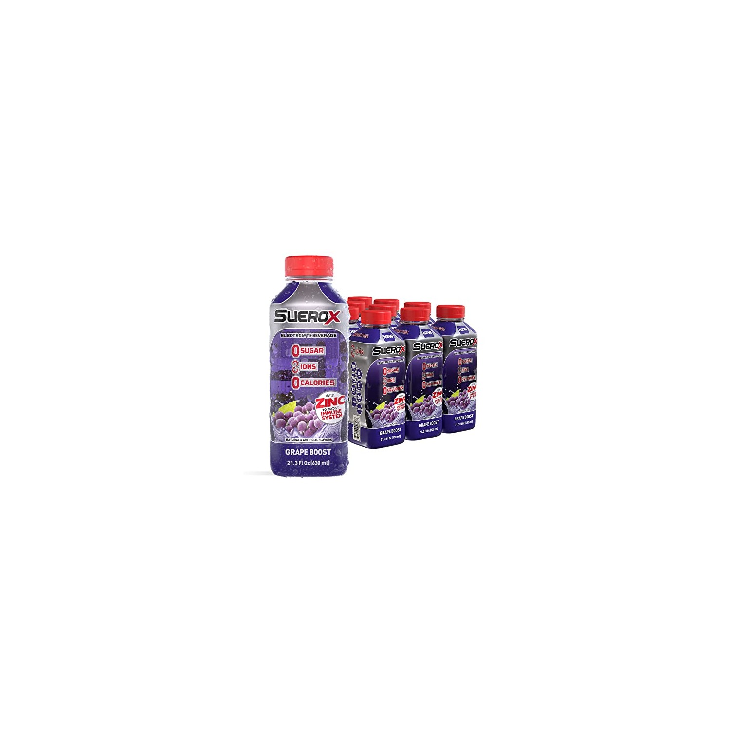 SueroX Zero Sugar Electrolyte Drink for Hydration and Recovery 21.3 Fl ...