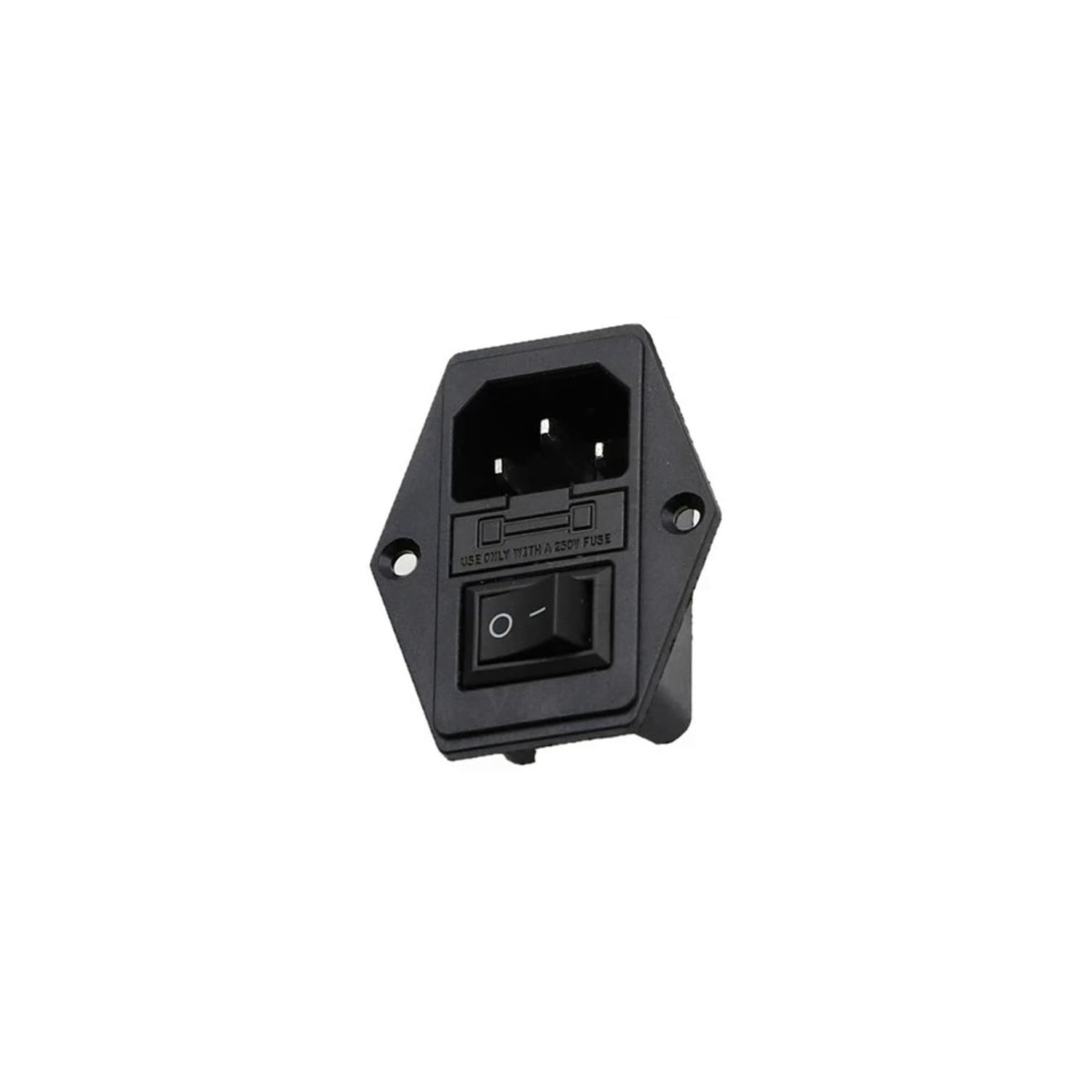 IEC Built-in Socket C14, with Black Switch and Fuse, 3-Pin 220-250V/10A ...
