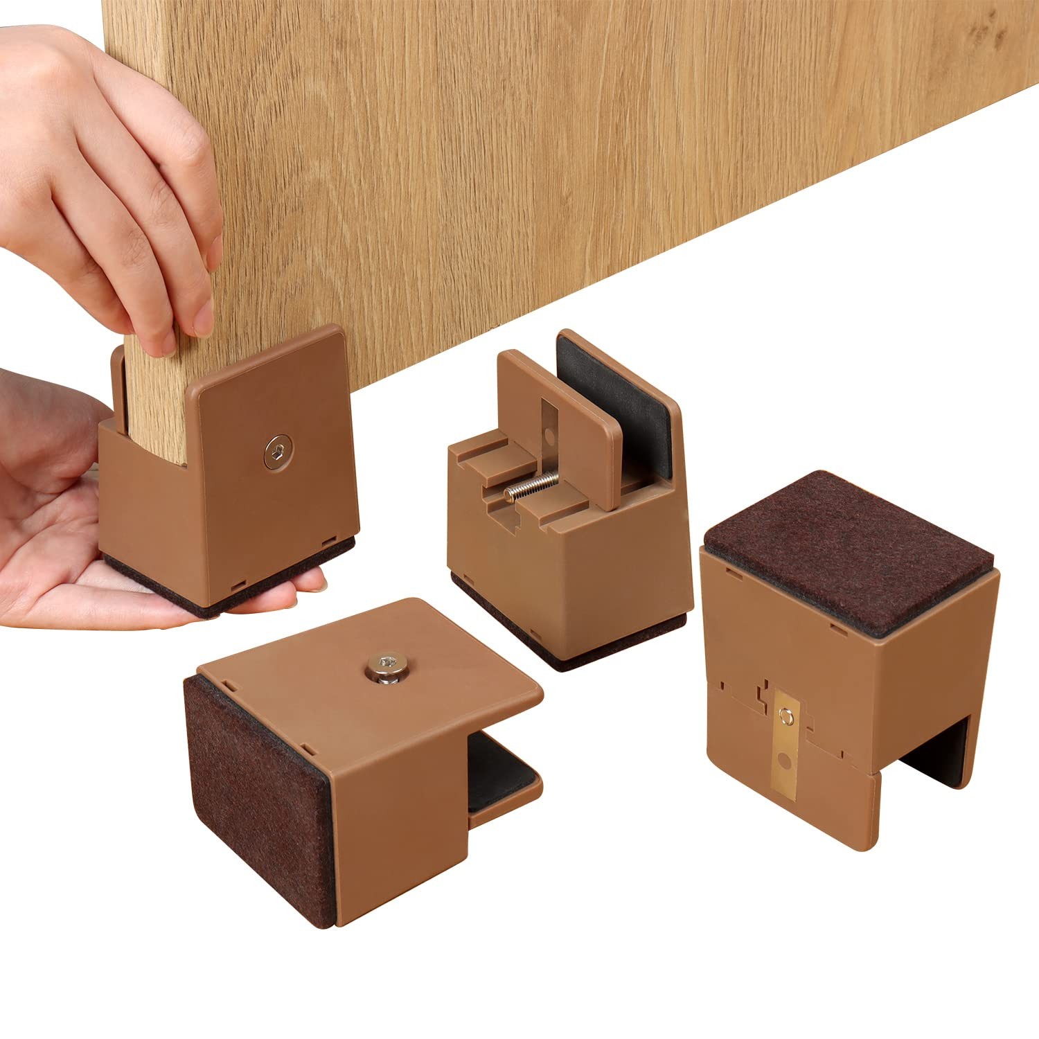 Ezprotekt Adjustable 2 Inch Chair Risers with Screw Clamp, Heavy Duty ...