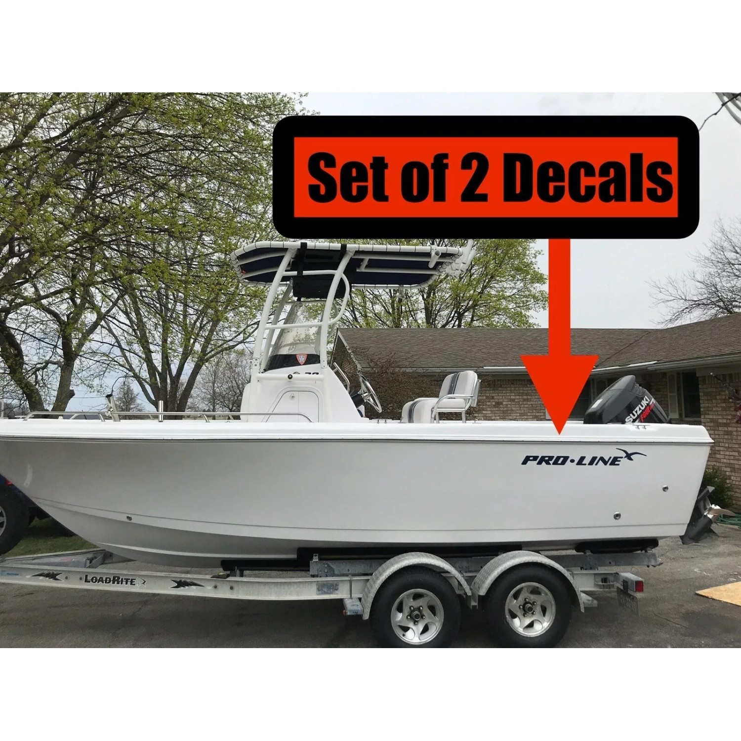 PRO LINE PROLINE BOATS LOGO 36" STICKER DECALS Replacement Kit Stickers ...