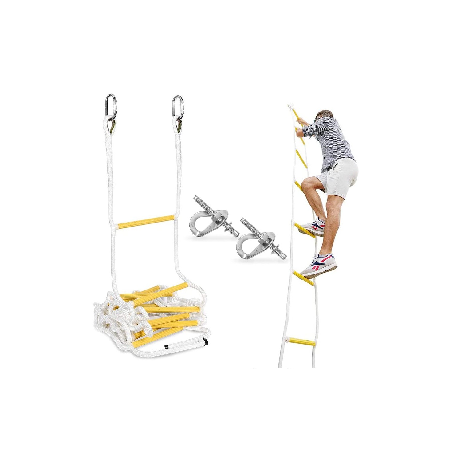 ISOP Rope Ladder for Kids 15 Ft | Indoor/Outdoor Ladders for Homes ...