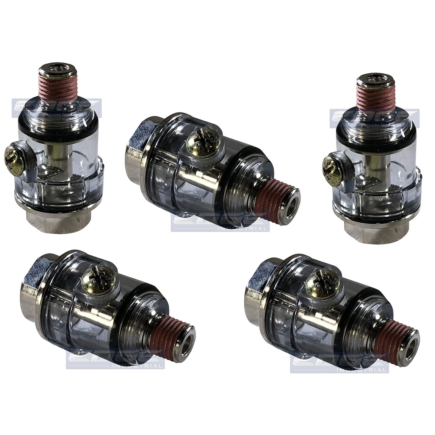 EDGE-THB (5 Pack) 1/4 Inch Mini in-Line Oiler Lubricator for Air ...