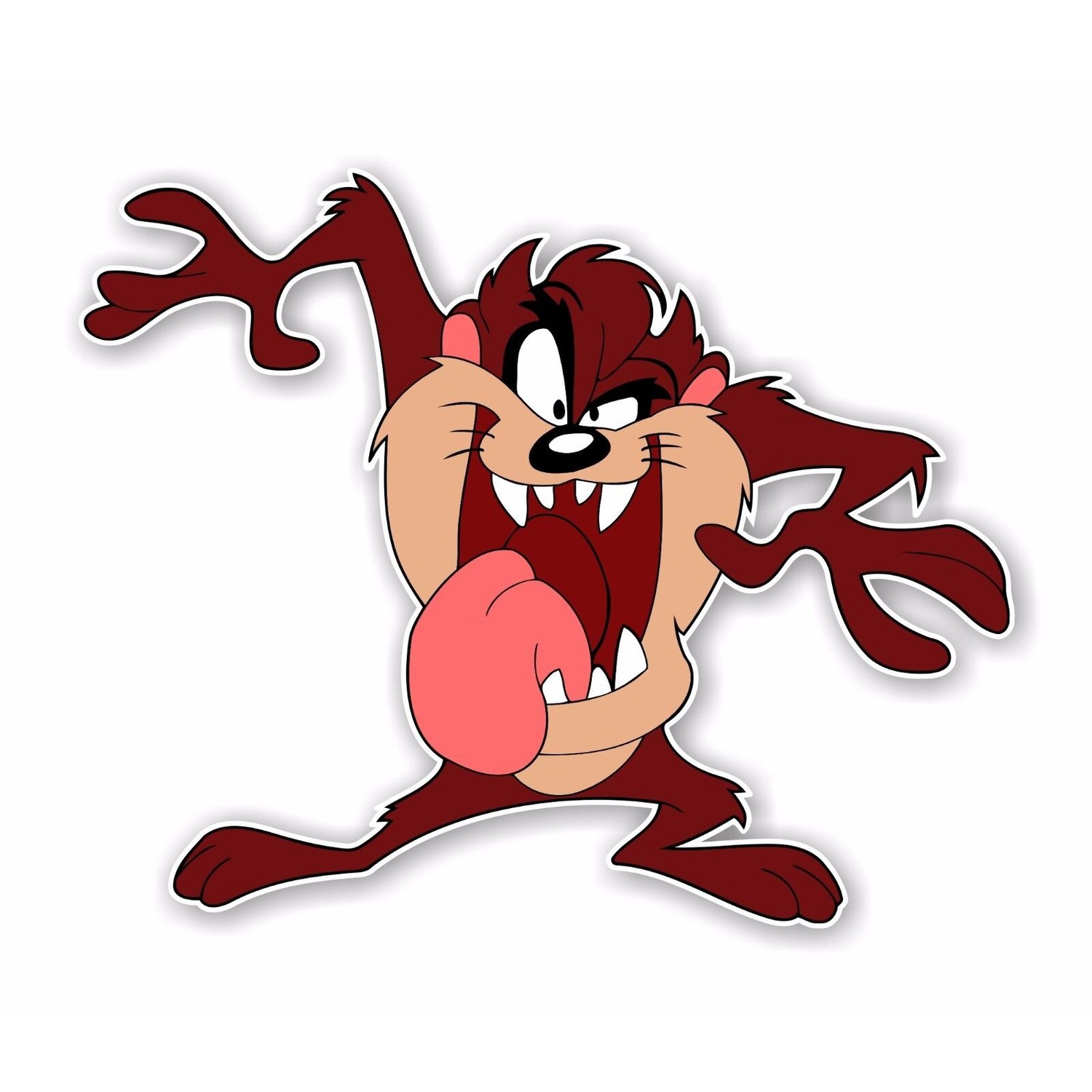 Taz Tongue Out Decal / Sticker Die cut - ibspot.com