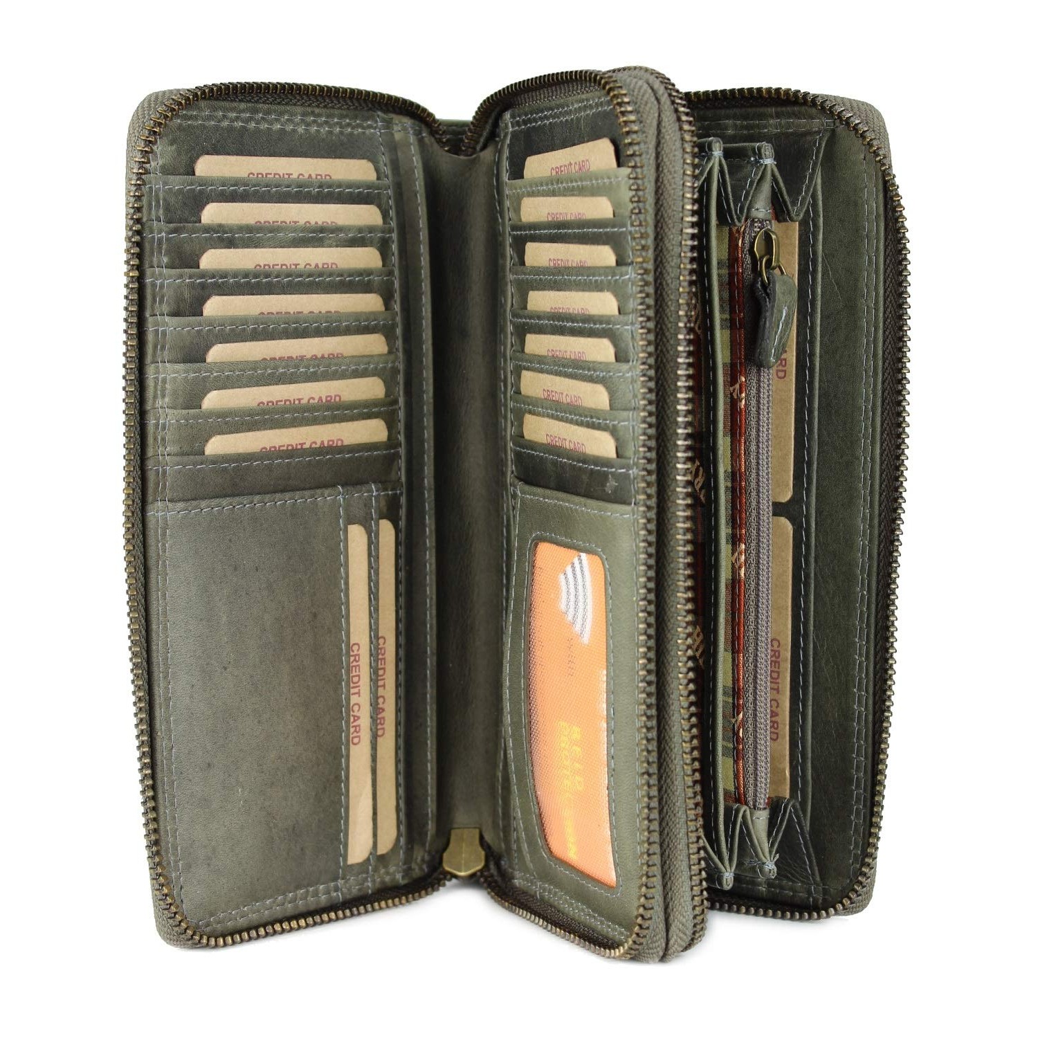 Hill Burry High-Quality XXL Vintage Leather Women's Wallet, Long Purse ...