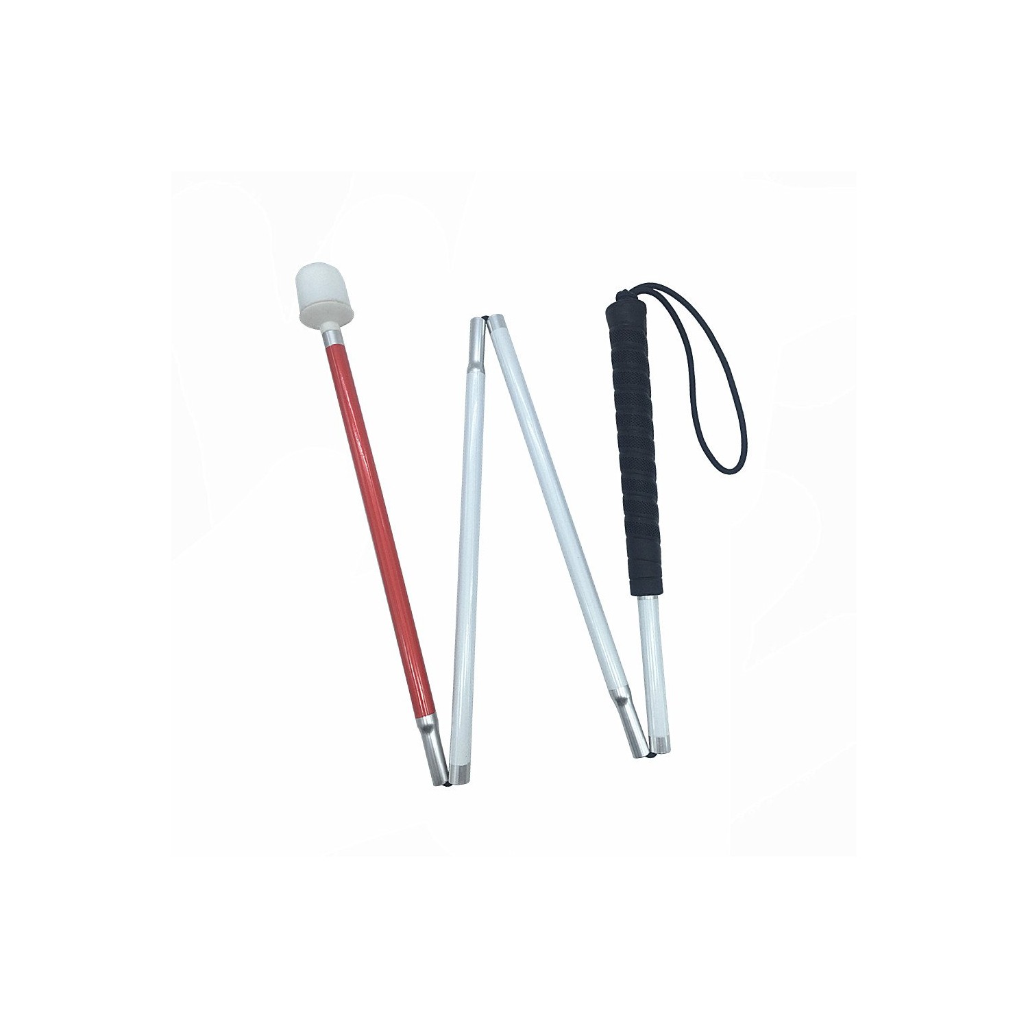 Aluminum Mobility Folding White Cane for Vision Impaired and Blind ...