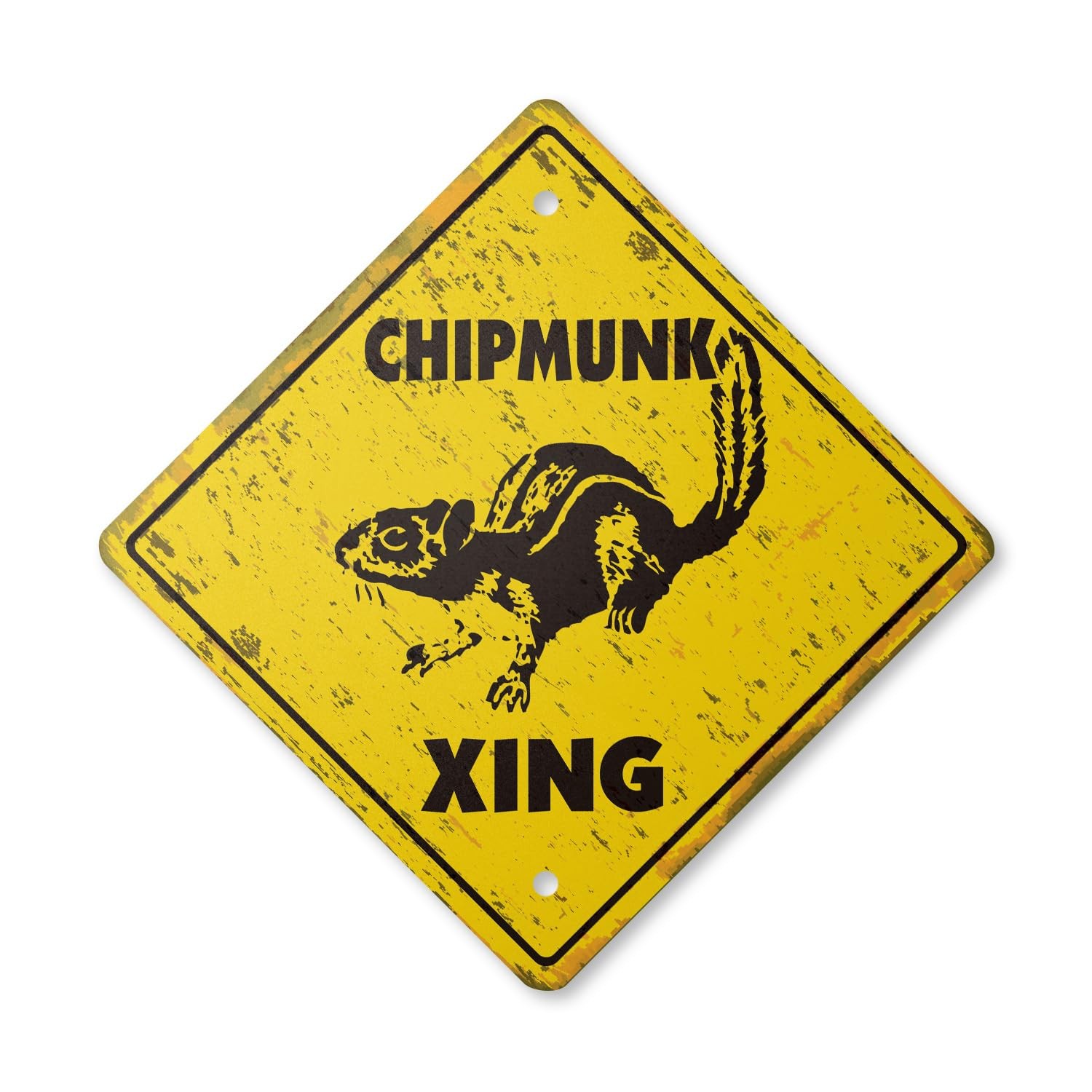 Chipmunk Vintage Crossing Sign Zone Xing | Indoor/Outdoor Plastic | 14 ...