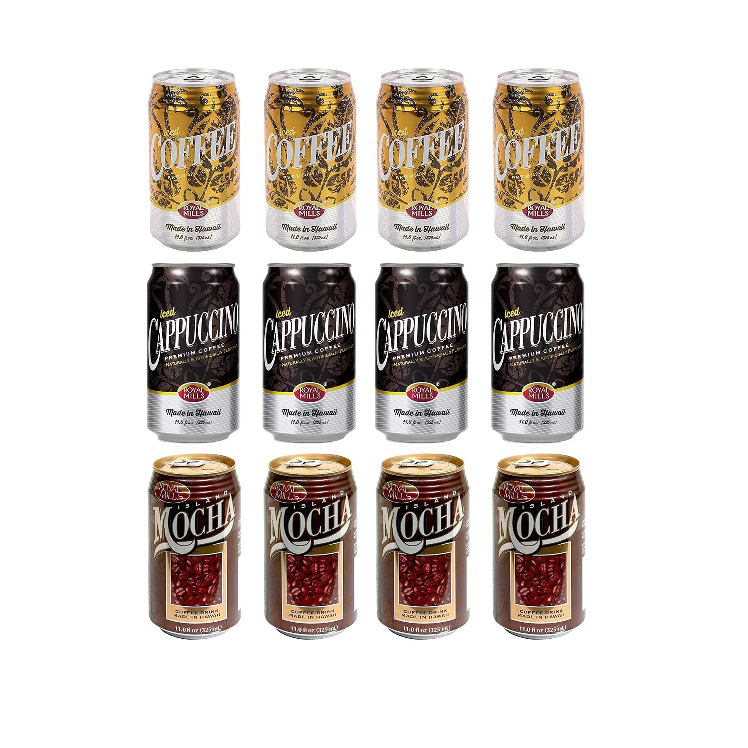 [Pack of 12] Royal Mills Variety Pack (Iced Cappuccino, Mocha, Iced ...