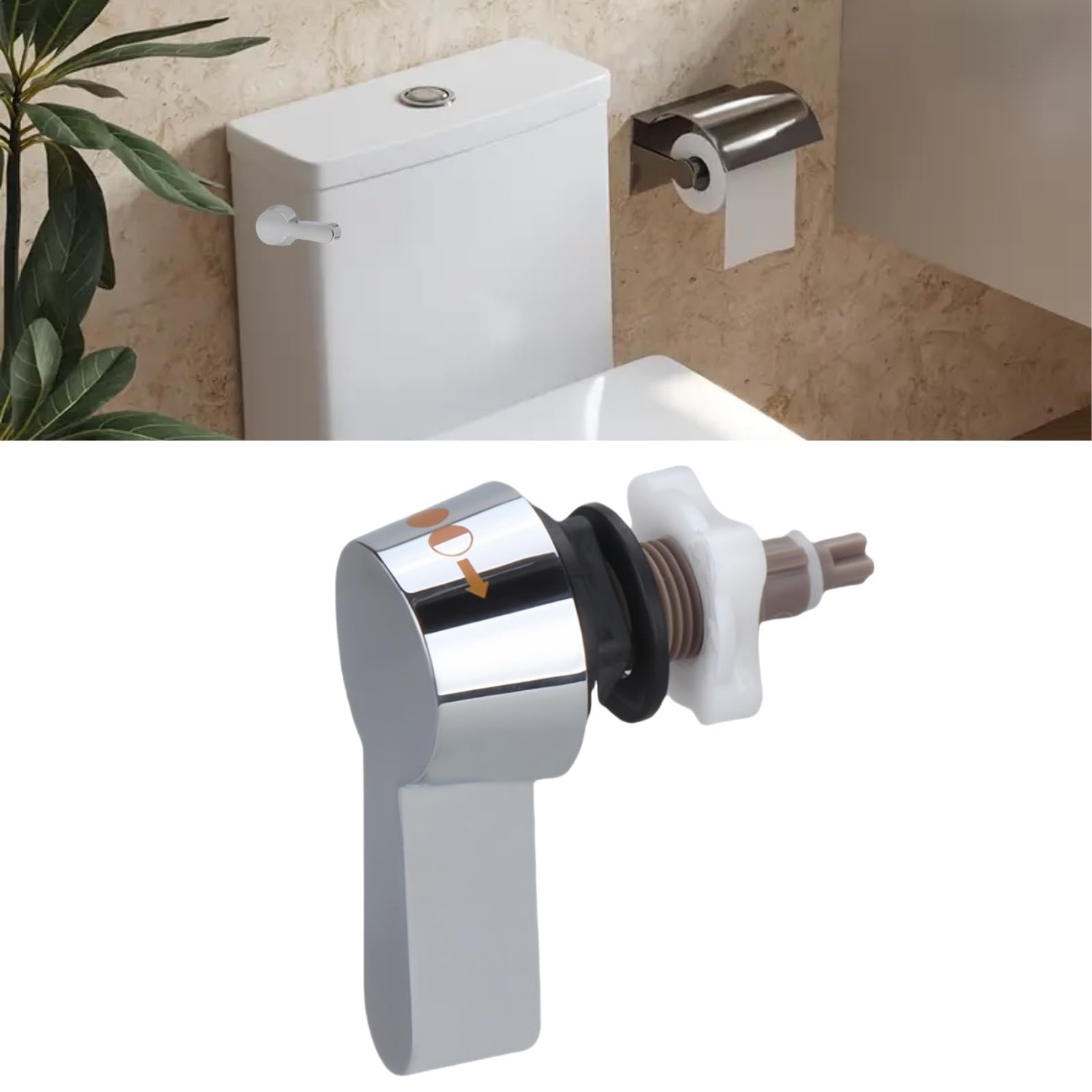 Toilet Flush Handle,Toilet Cistern Dual Flush Lever Handle Chrome ...