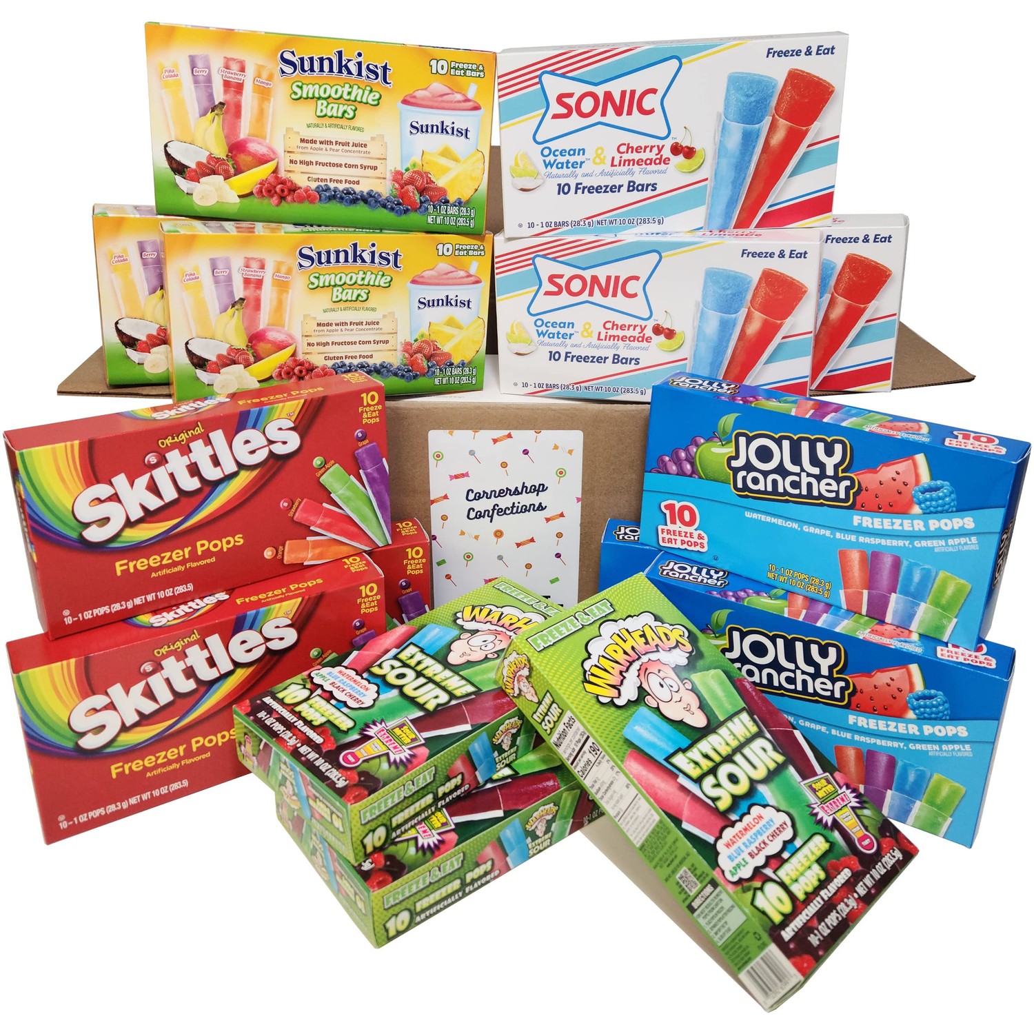 150 Freezer Bar Bulk Variety Pack - 30 Freezer Pops of 5 Different ...