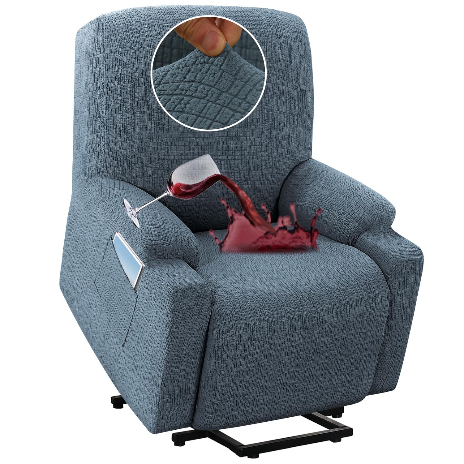 H.VERSAILTEX 100% Waterproof Recliner Chair Cover, Stretchy Non Slip ...