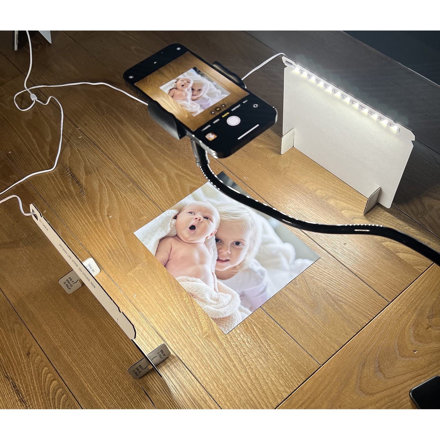 Dual Light Stands for scanning documents, Photos, Products, Albums ...