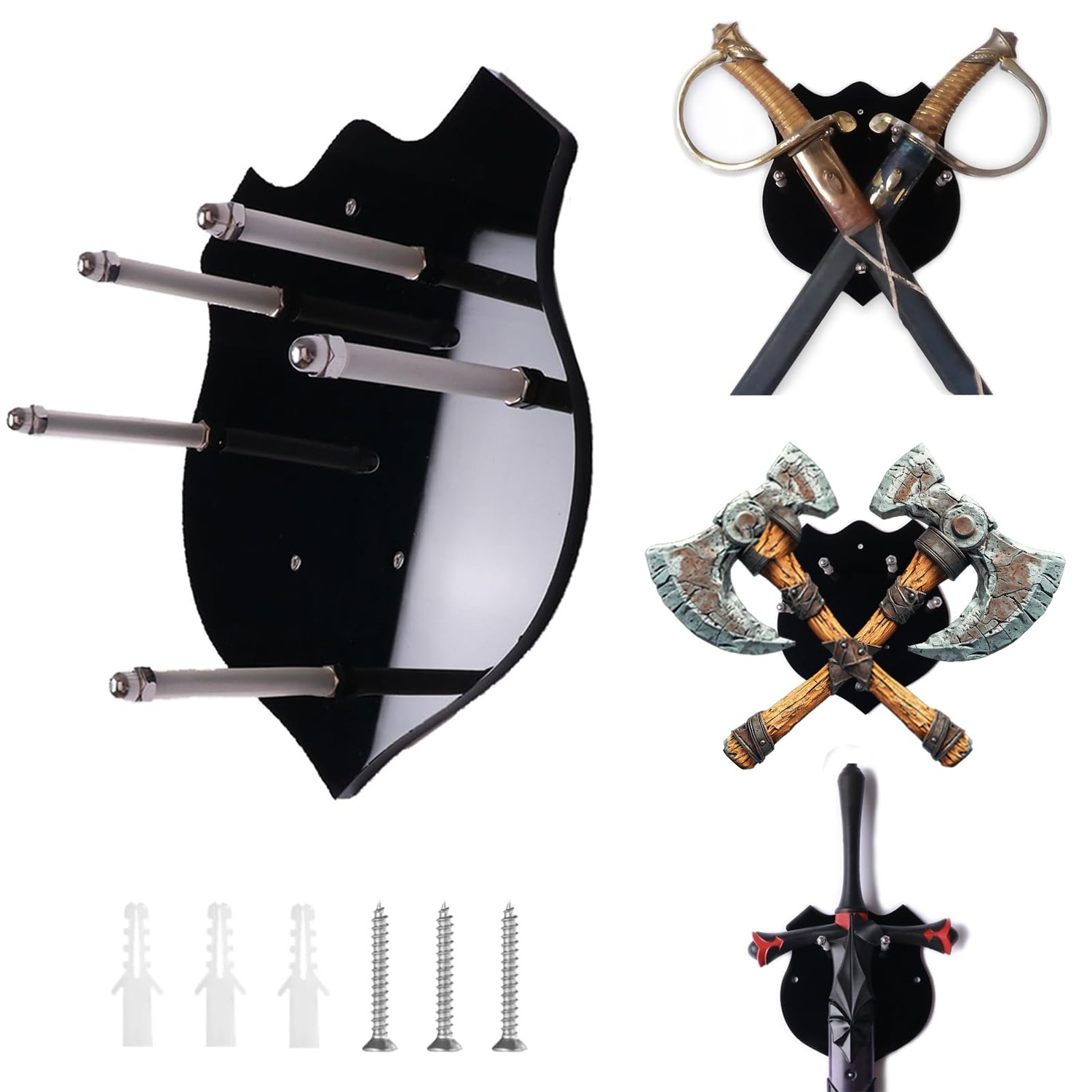 Sword Wall Mount Display, Axe sword display stand, Sword Hanger,Acrylic ...