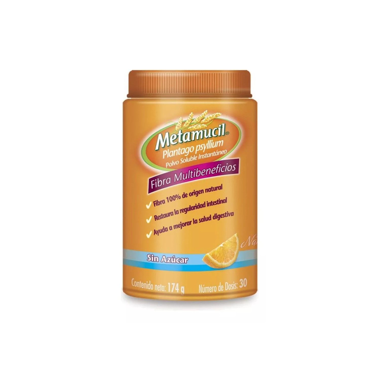PG Metamucil Polvo Soluble Instantáneo Sin Azúcar Tarro Con 174 ...