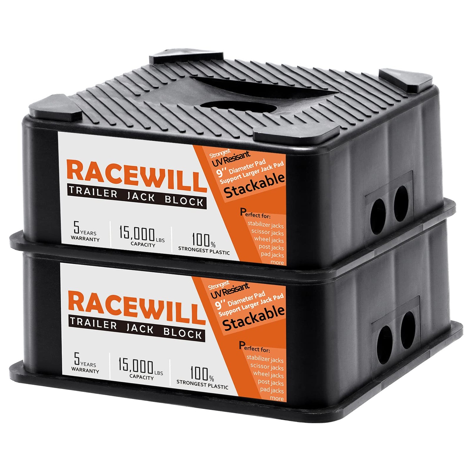 Racewill Trailer Jack Block: 2 Pack RV Camper Stabilizer Blocks for ...