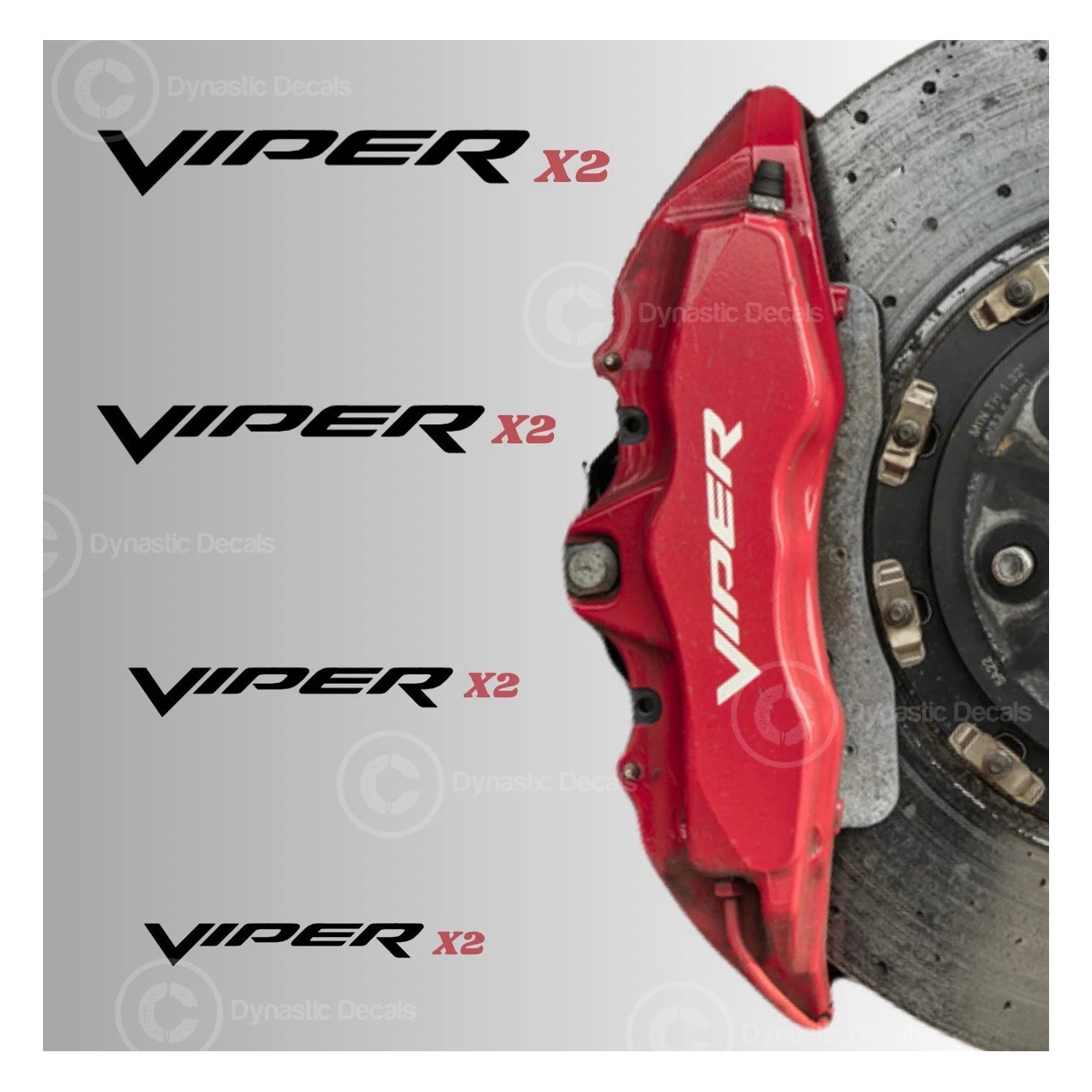 Dynastic Decals Dodge Viper Brake Caliper Decal Set Vinyl Sticker ...