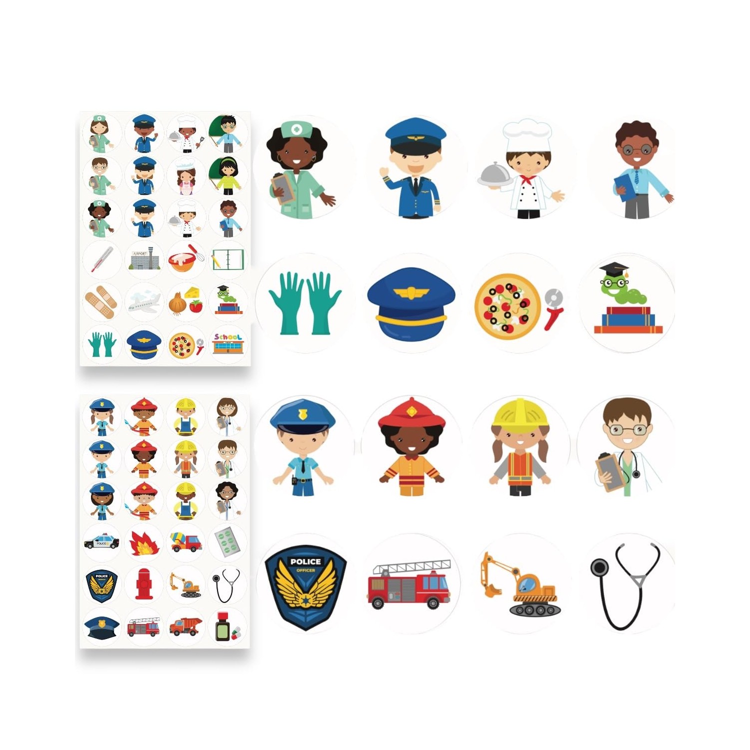 Joyful Artistry 480PCS Community Helpers Stickers – Preschool Classroom ...