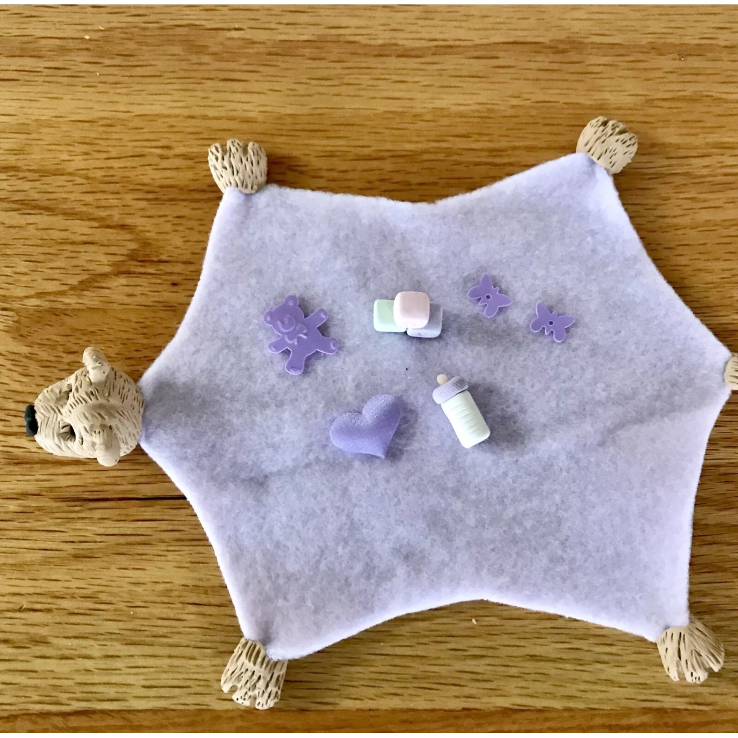 Handmade Teddy Bear Baby Mat With Accessories - ibspot.com
