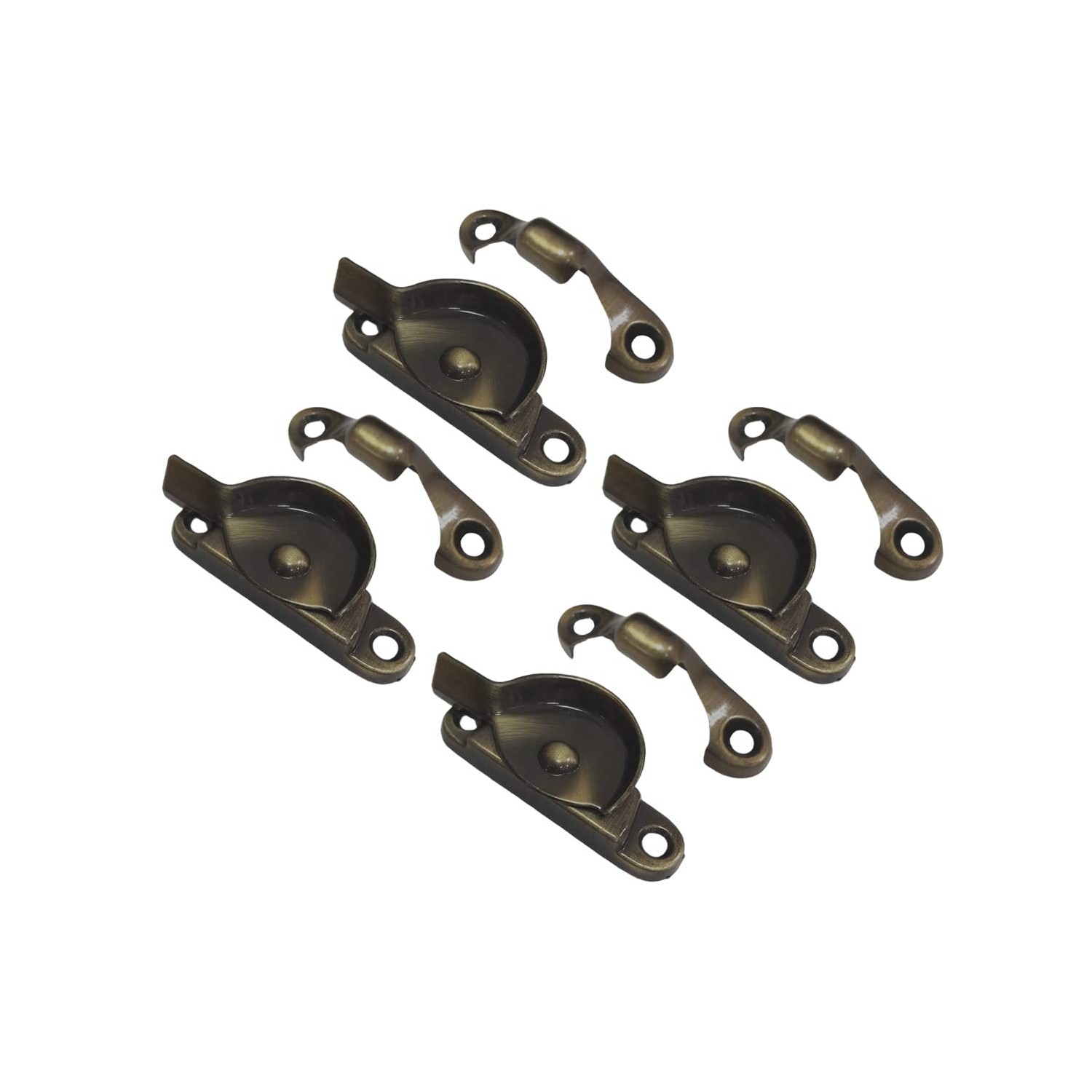 QCAA Zinc Die Cast Window Sash Lock, Antique Brass Brushed, Made in ...