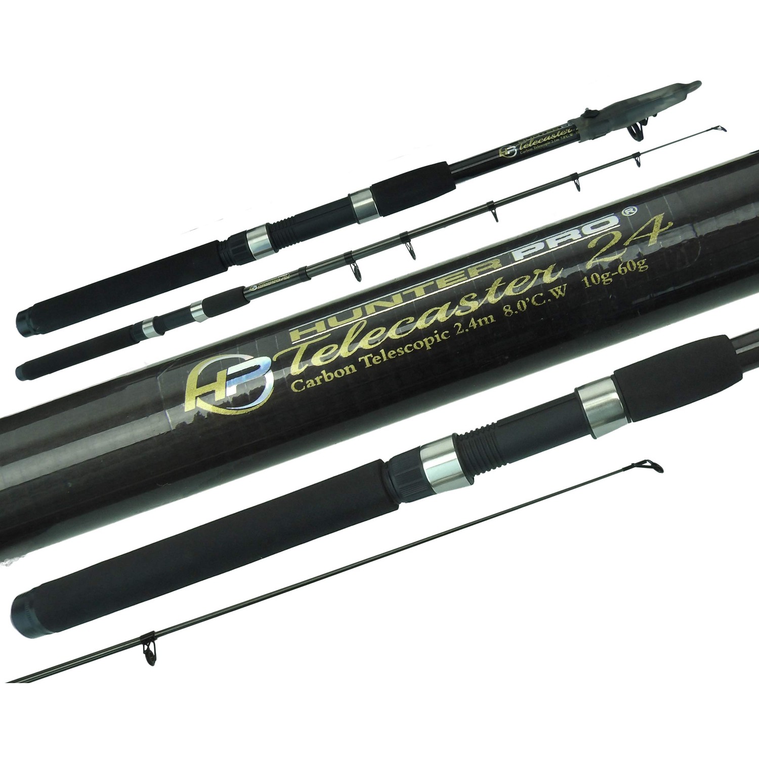 RODS 8FT Telescopic 8ft Fishing Rod Carbon Travel Stalking Pike ...